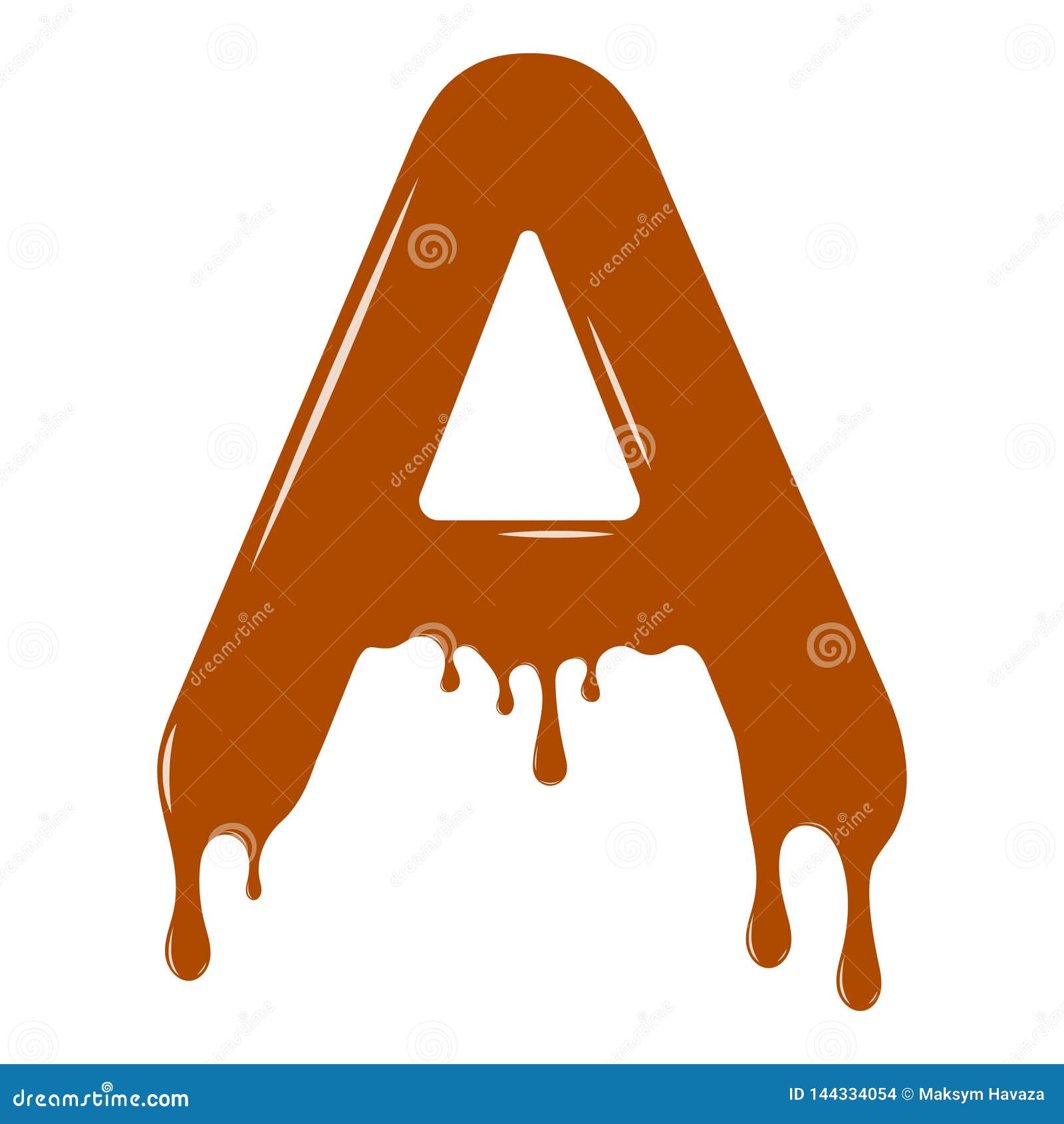 Chocolate Alphabet. Chocolate Letter - a. Stock Vector - Illustration ...