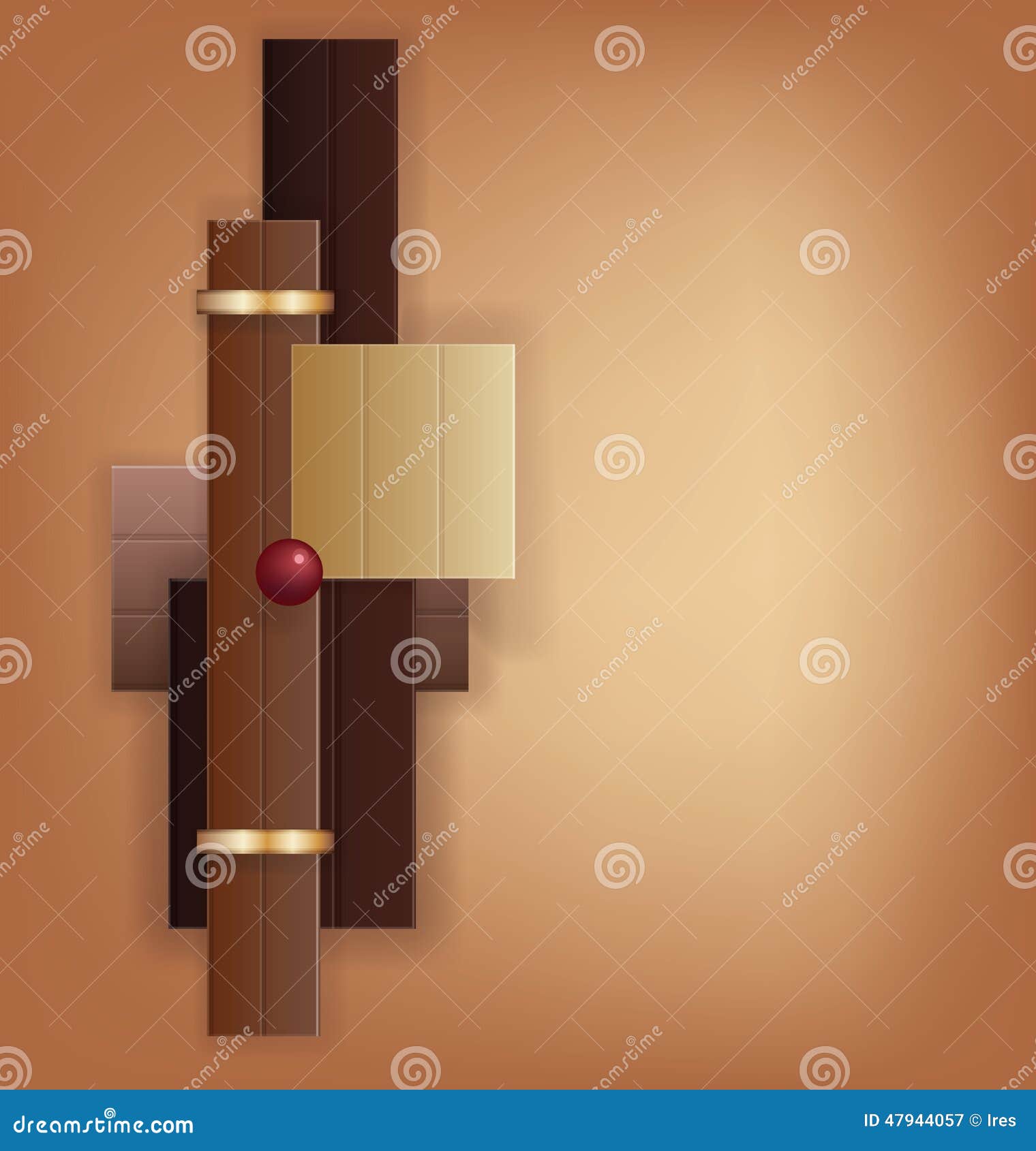 Chocolate Art Deco Geometric Background Stock Vector - Illustration of ...