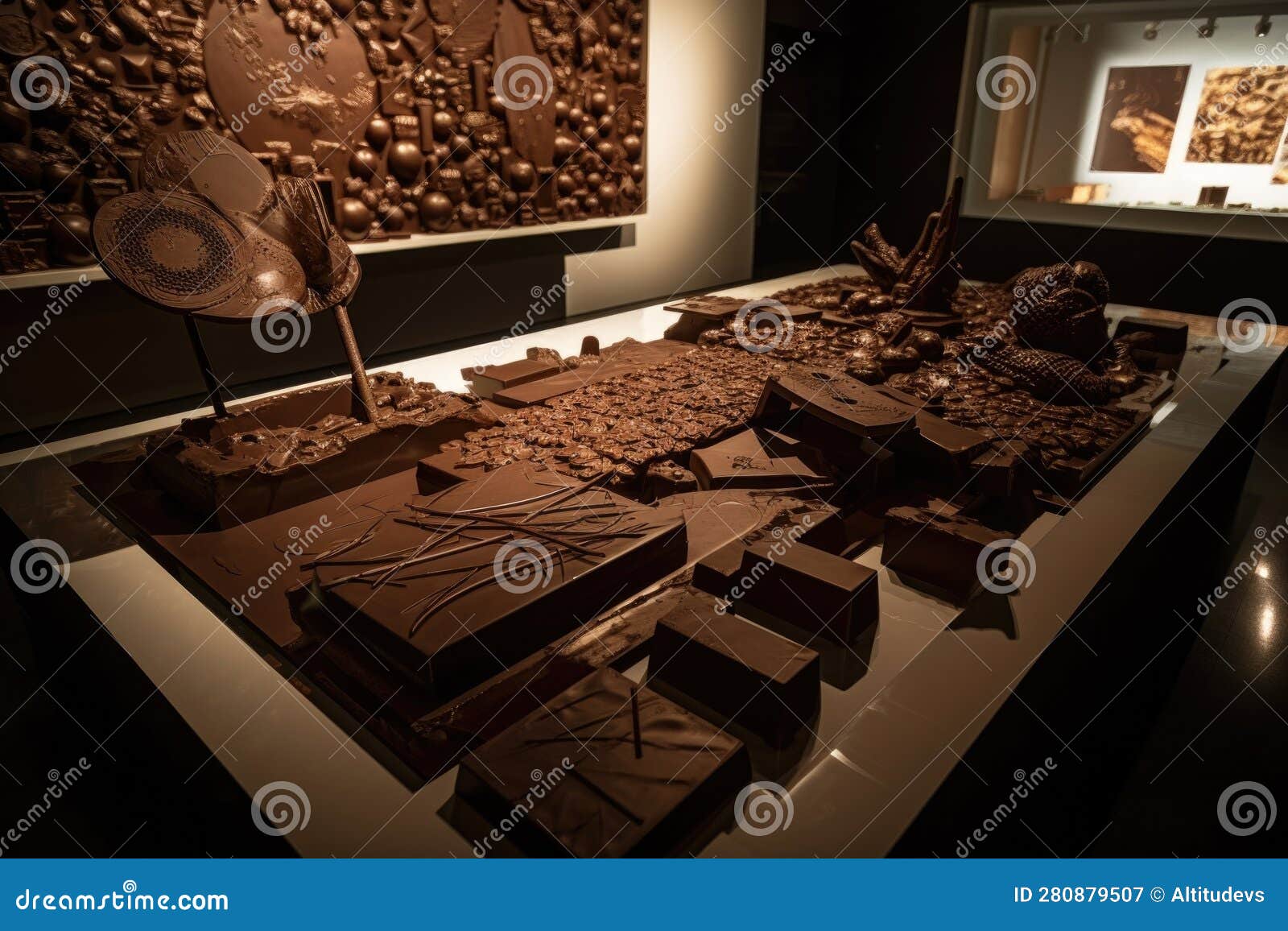 Chocolate Artwork Installation, Showcasing the Artist S Skill and ...
