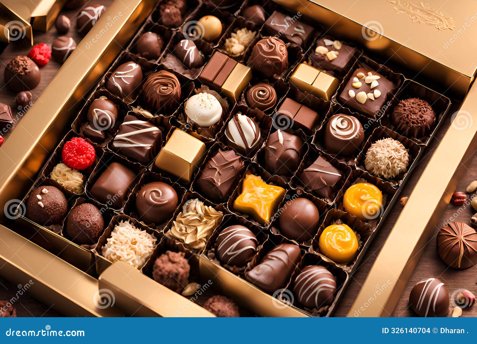 Chocolate Assorted Chocolate Box Stock Illustration - Illustration of ...