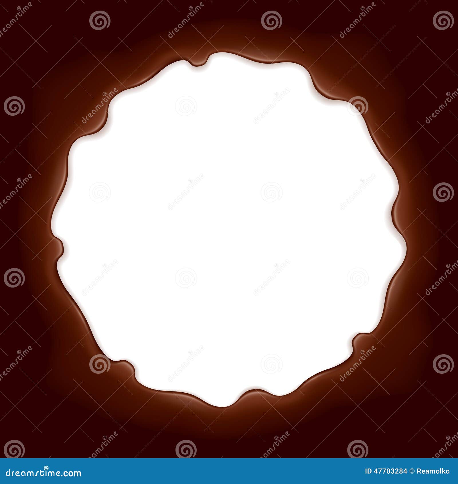 Chocolate Background. Round Frame. Stock Vector - Illustration of ...