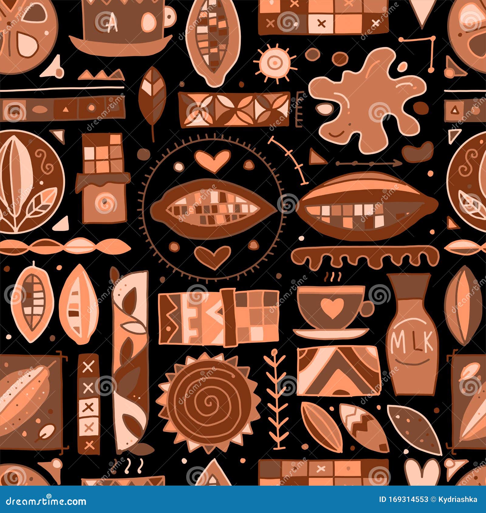 Chocolate Background, Seamless Pattern for Your Design Stock Vector ...