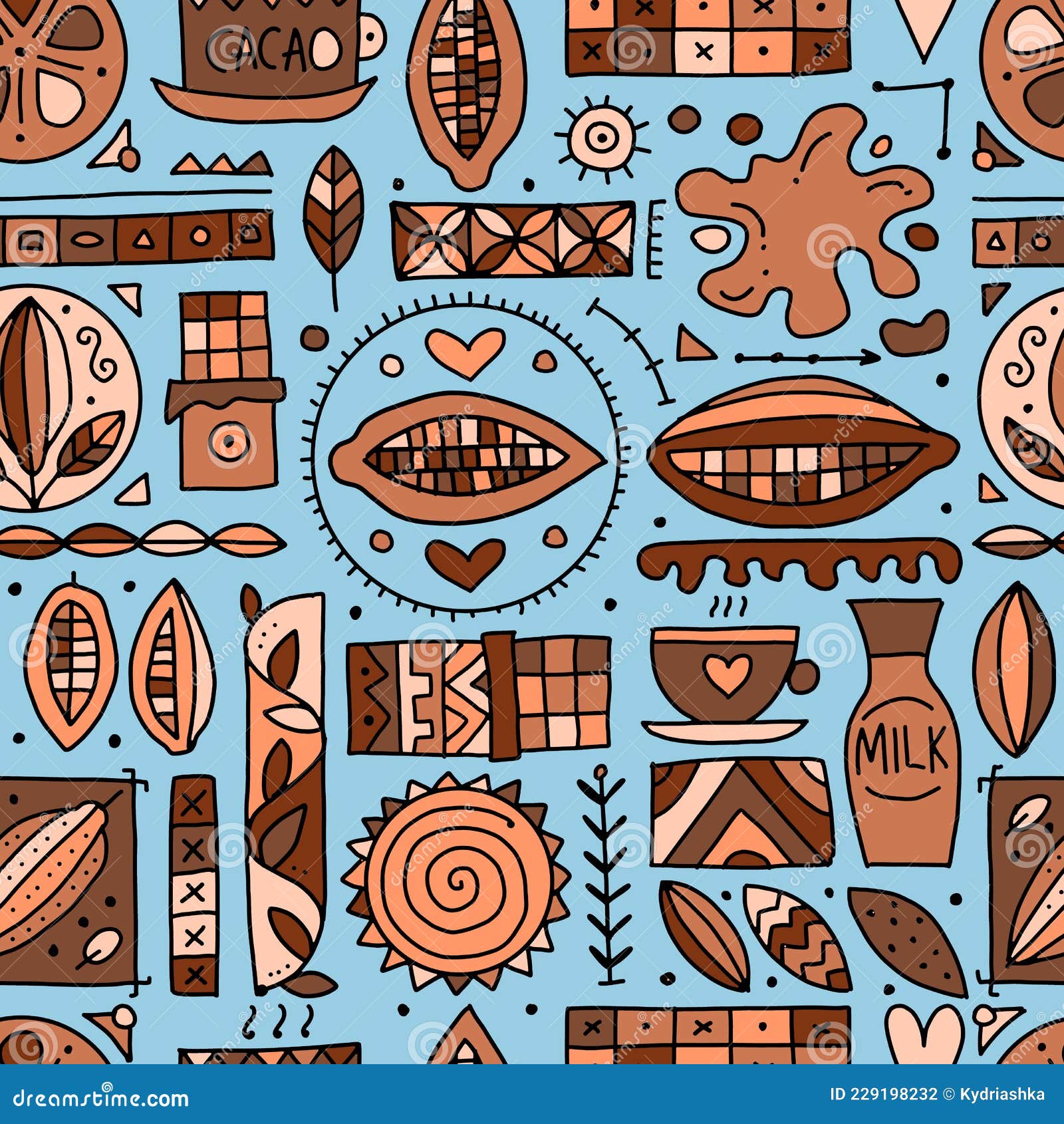 Chocolate Background, Seamless Pattern for Your Design Stock Vector ...