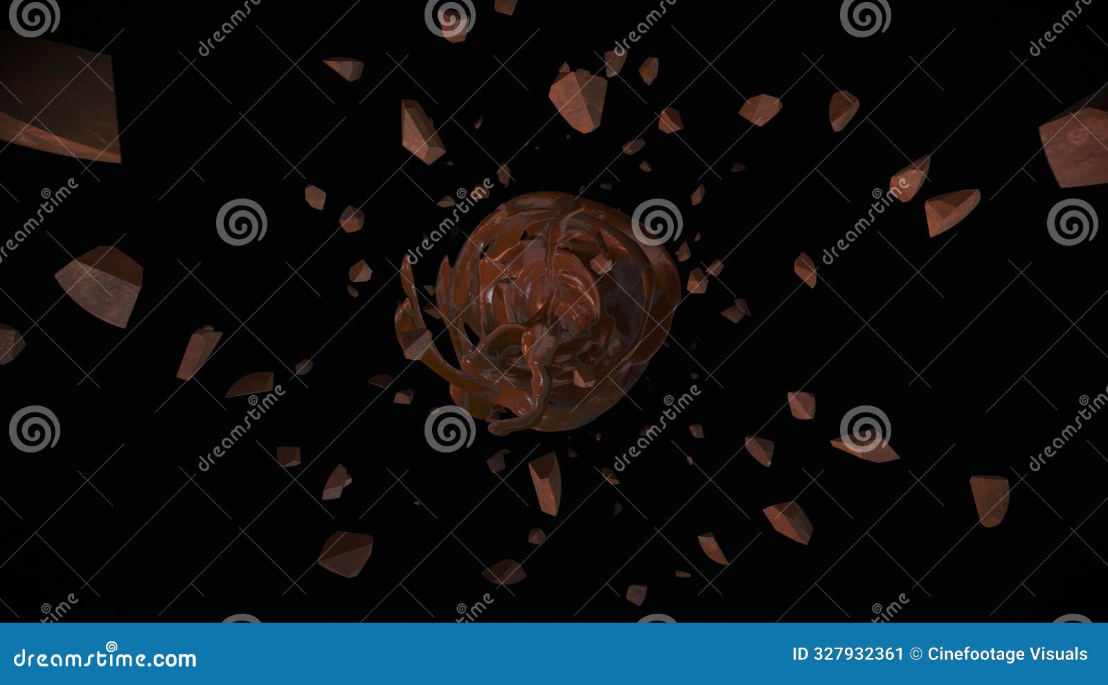 Chocolate Ball Exploding into Liquid Splash Stock Illustration ...