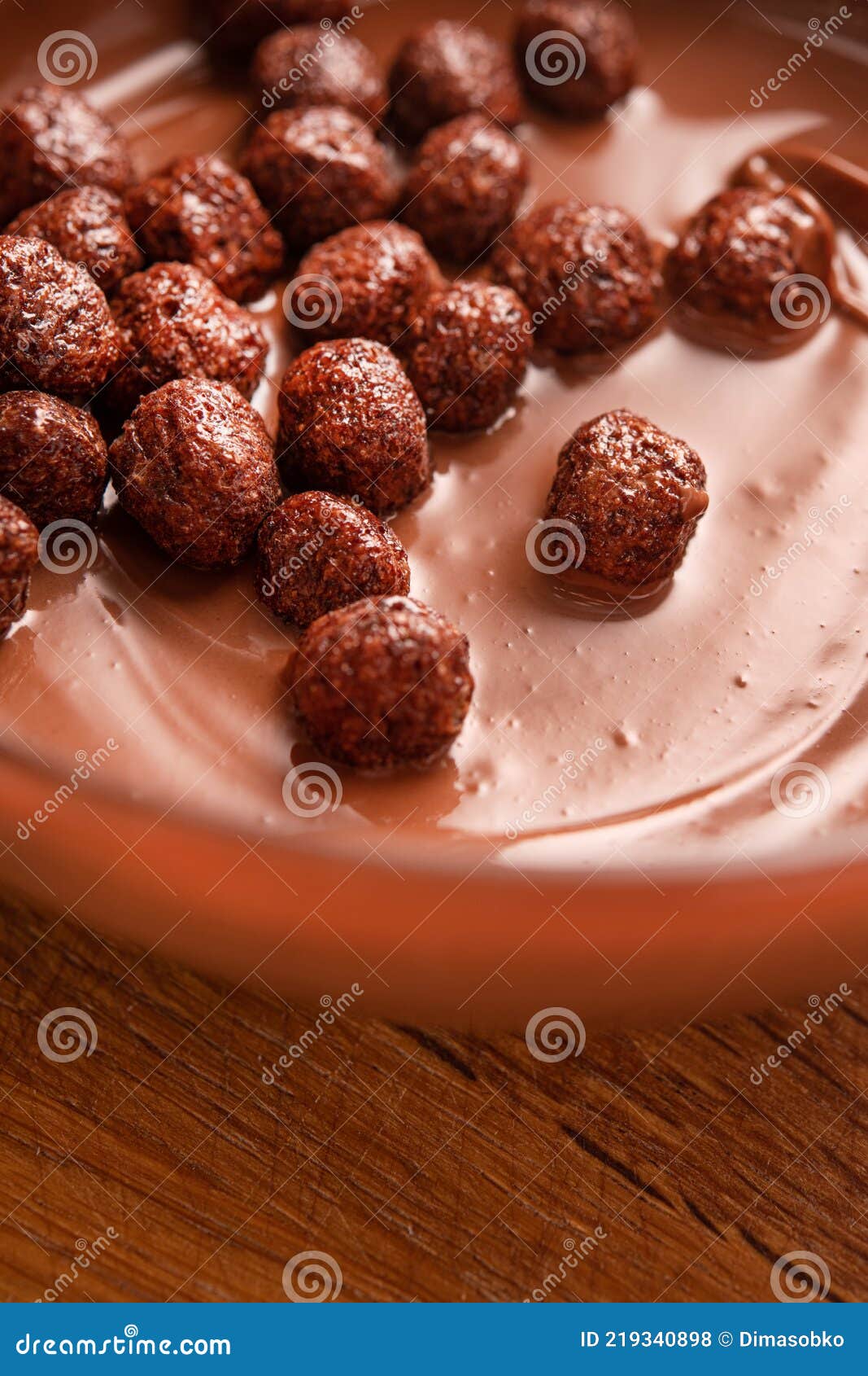 Chocolate with balls corn stock photo. Image of meal - 219340898