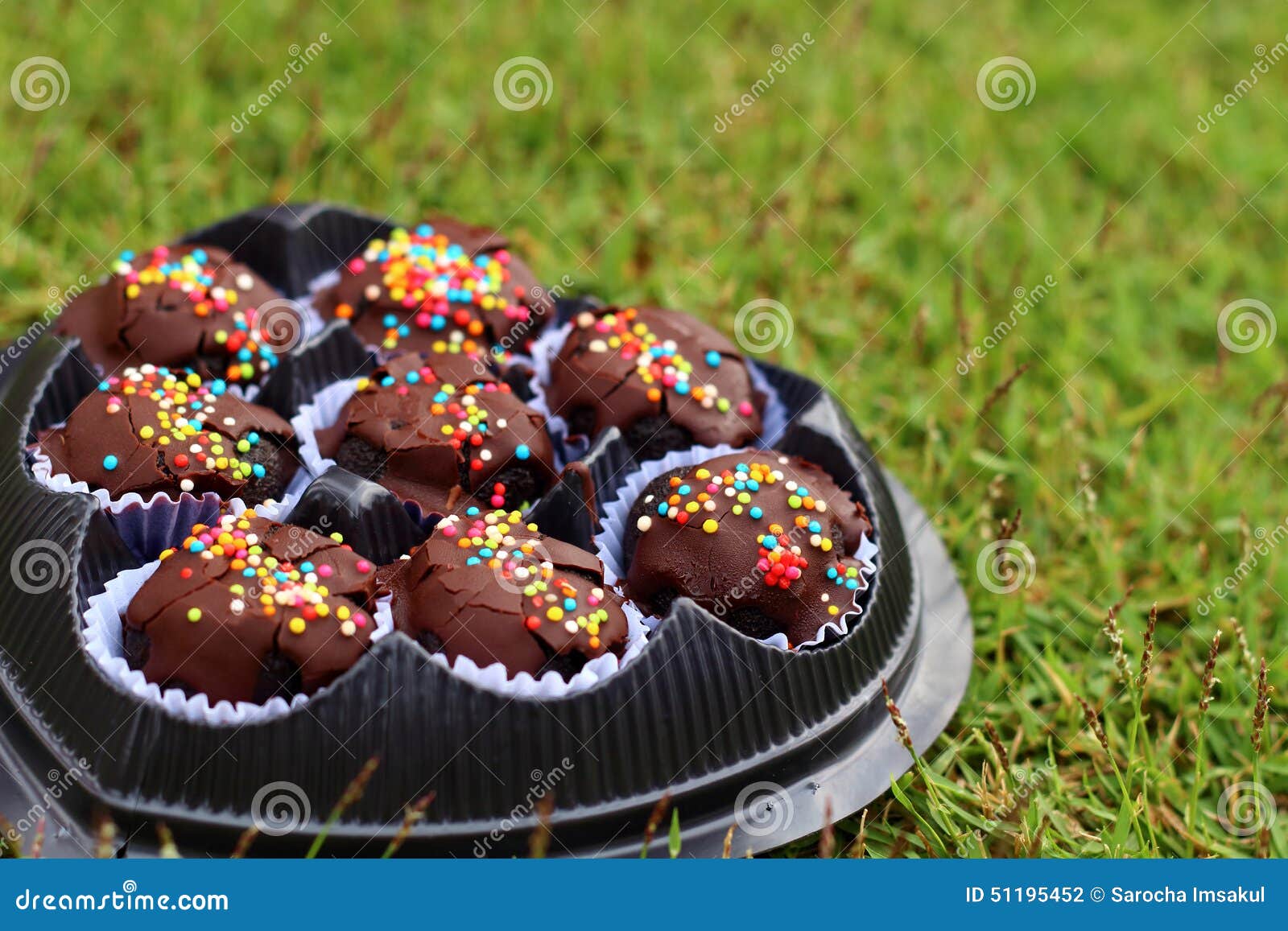 The Chocolate Balls on Ground Stock Photo - Image of dessert, milk ...