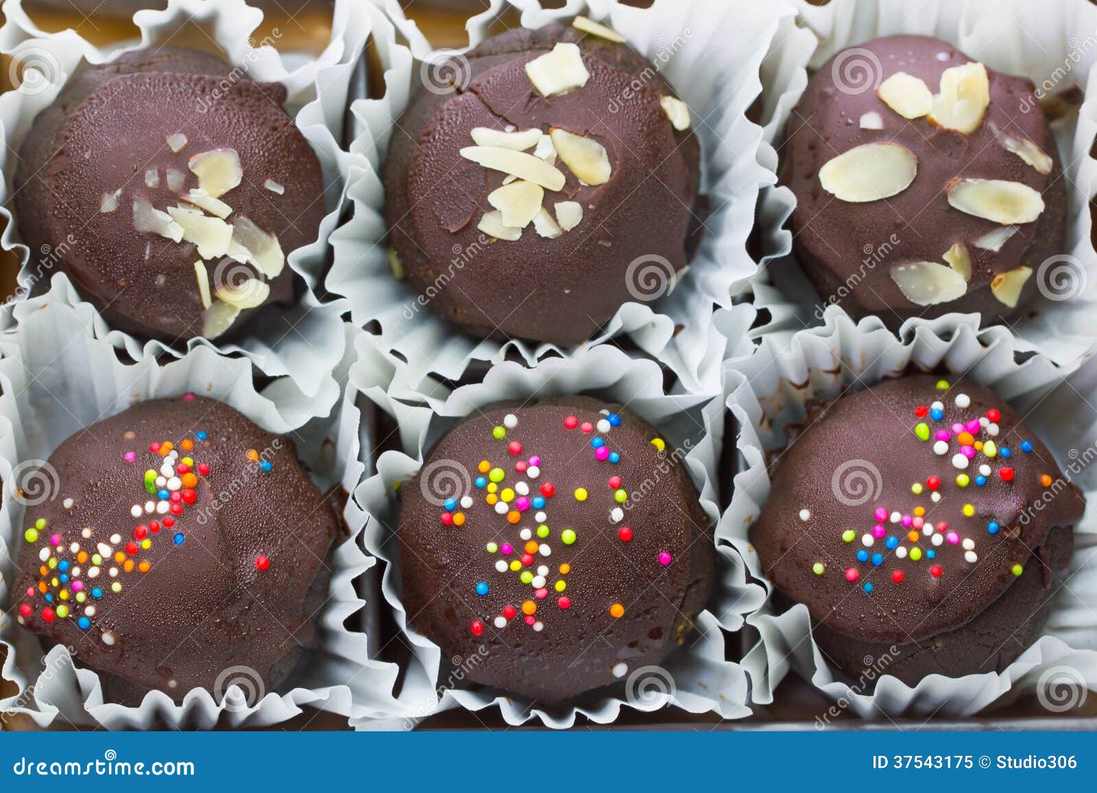 Chocolate balls stock image. Image of milk, pink, chocolate - 37543175