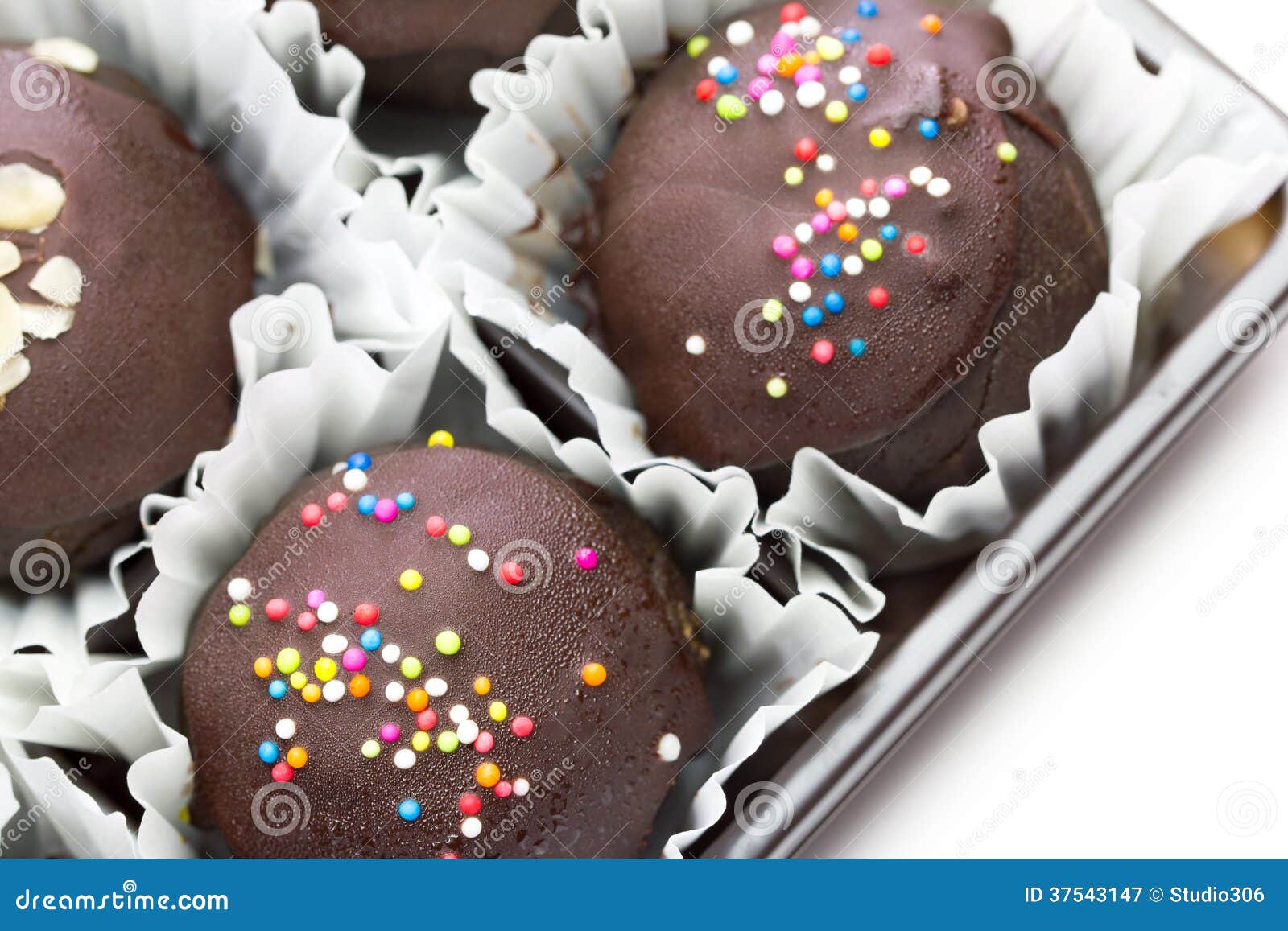 Chocolate balls stock image. Image of gourmet, food, dessert - 37543147