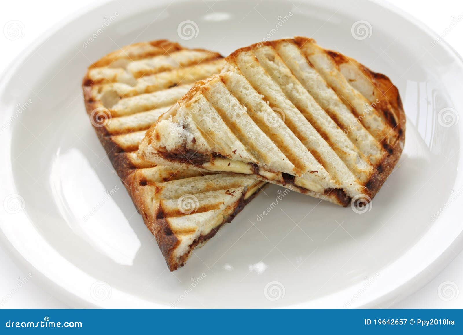 Chocolate banana panini stock image. Image of chocolate - 19642657