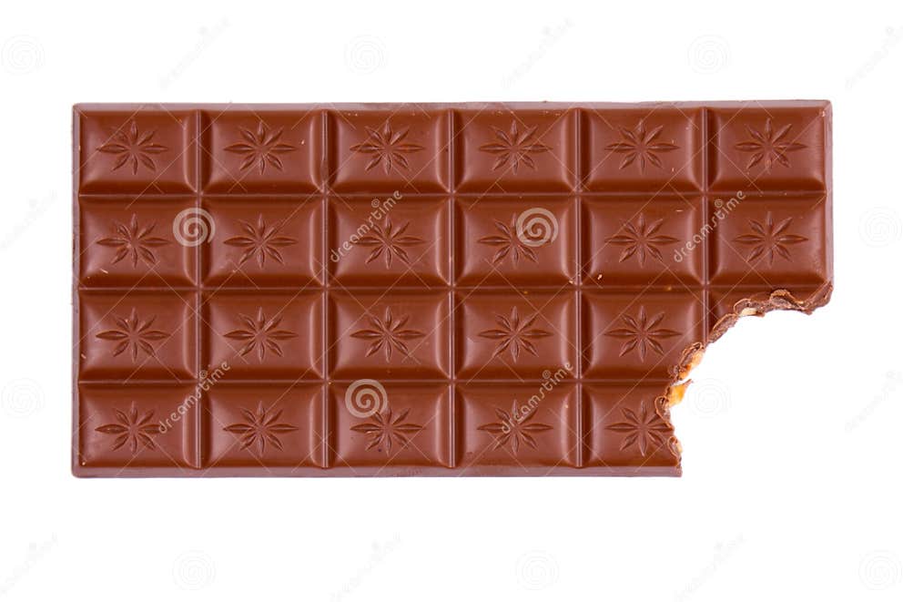 Chocolate bar with bite stock image. Image of ingredient - 22254871