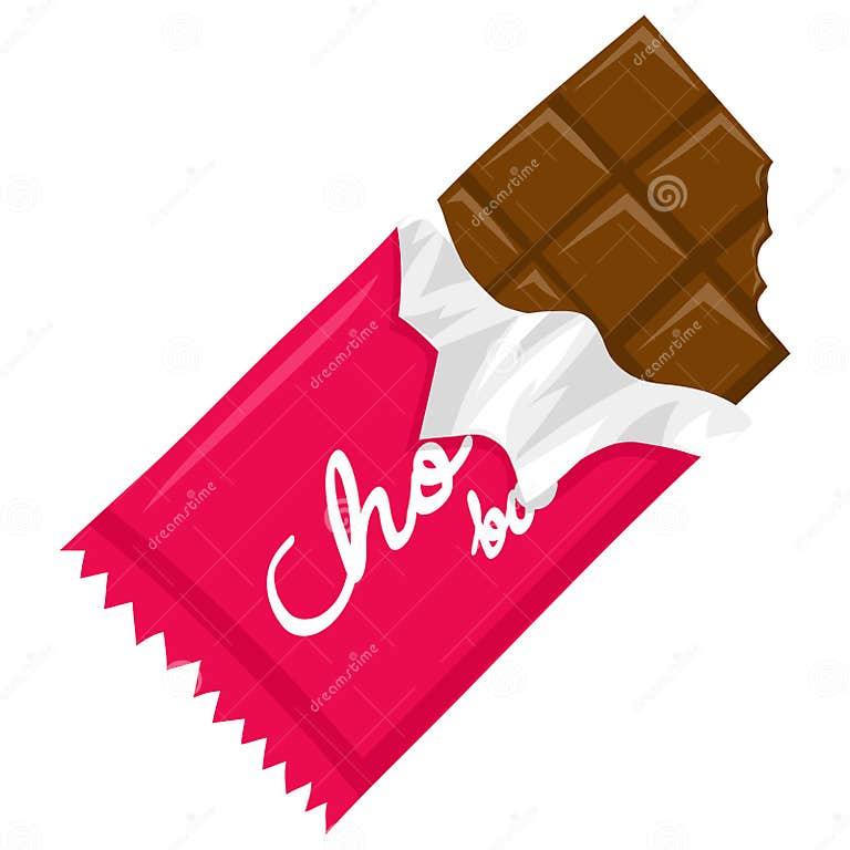 Chocolate Bar Bitten Illustration Icon Vector Stock Vector ...