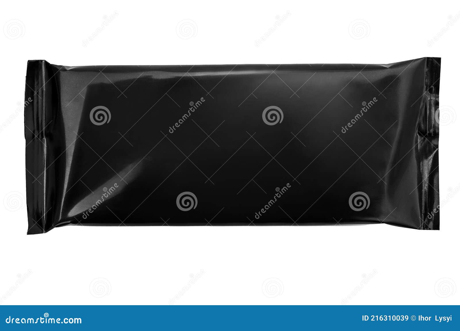 Chocolate Bar Black Package Isolated on White Stock Image - Image of ...
