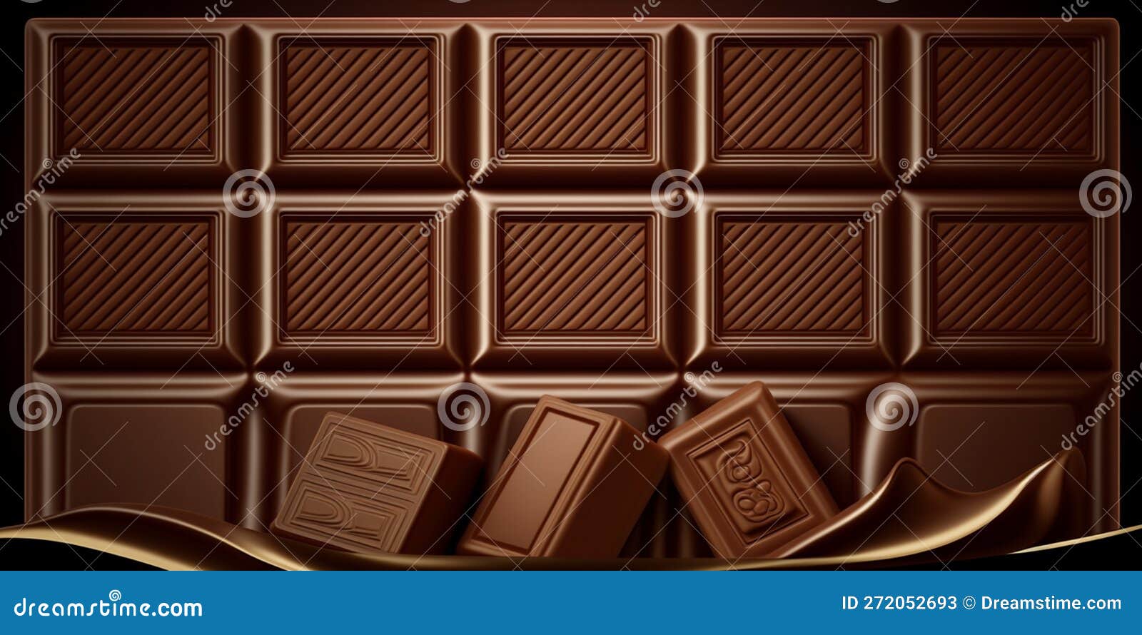 Chocolate Bar. Created with Generative Ai Technology Stock Illustration ...