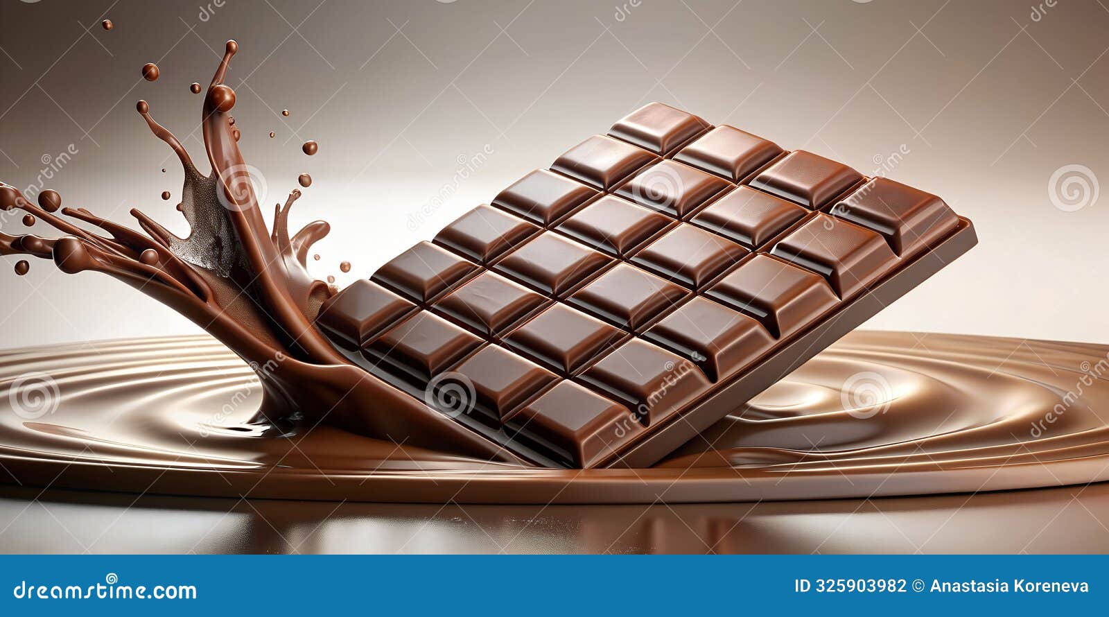 Chocolate Bar is Falling into a Pool of Chocolate. Pile Chocolate ...