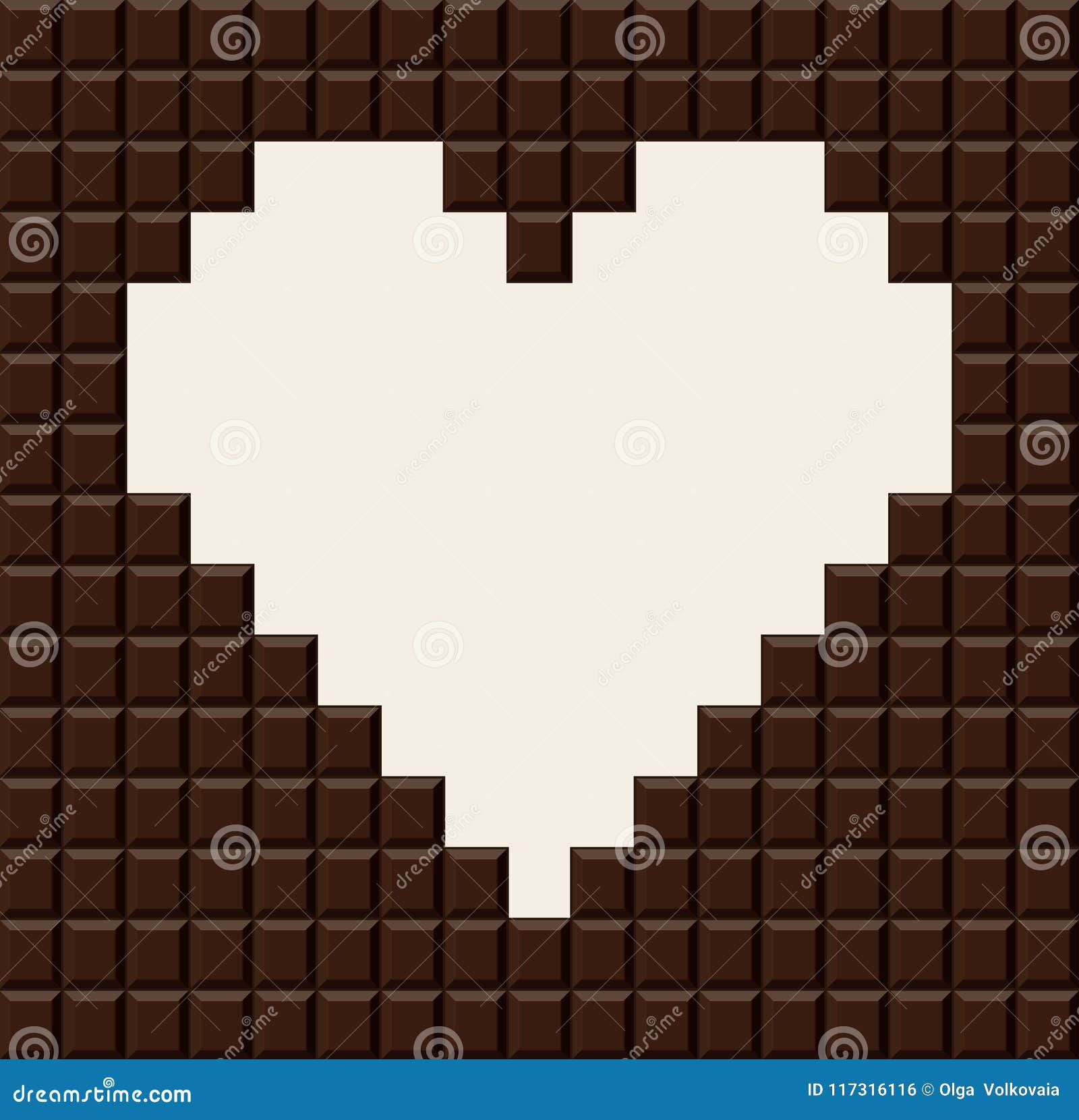 Chocolate Bar in Heart Shape. Stock Vector - Illustration of gift ...