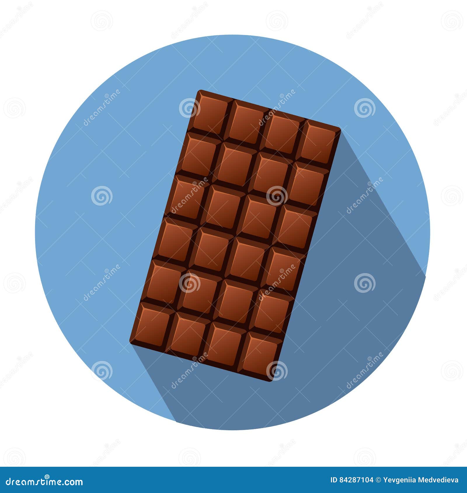 Chocolate bar icon. stock illustration. Illustration of milk - 84287104