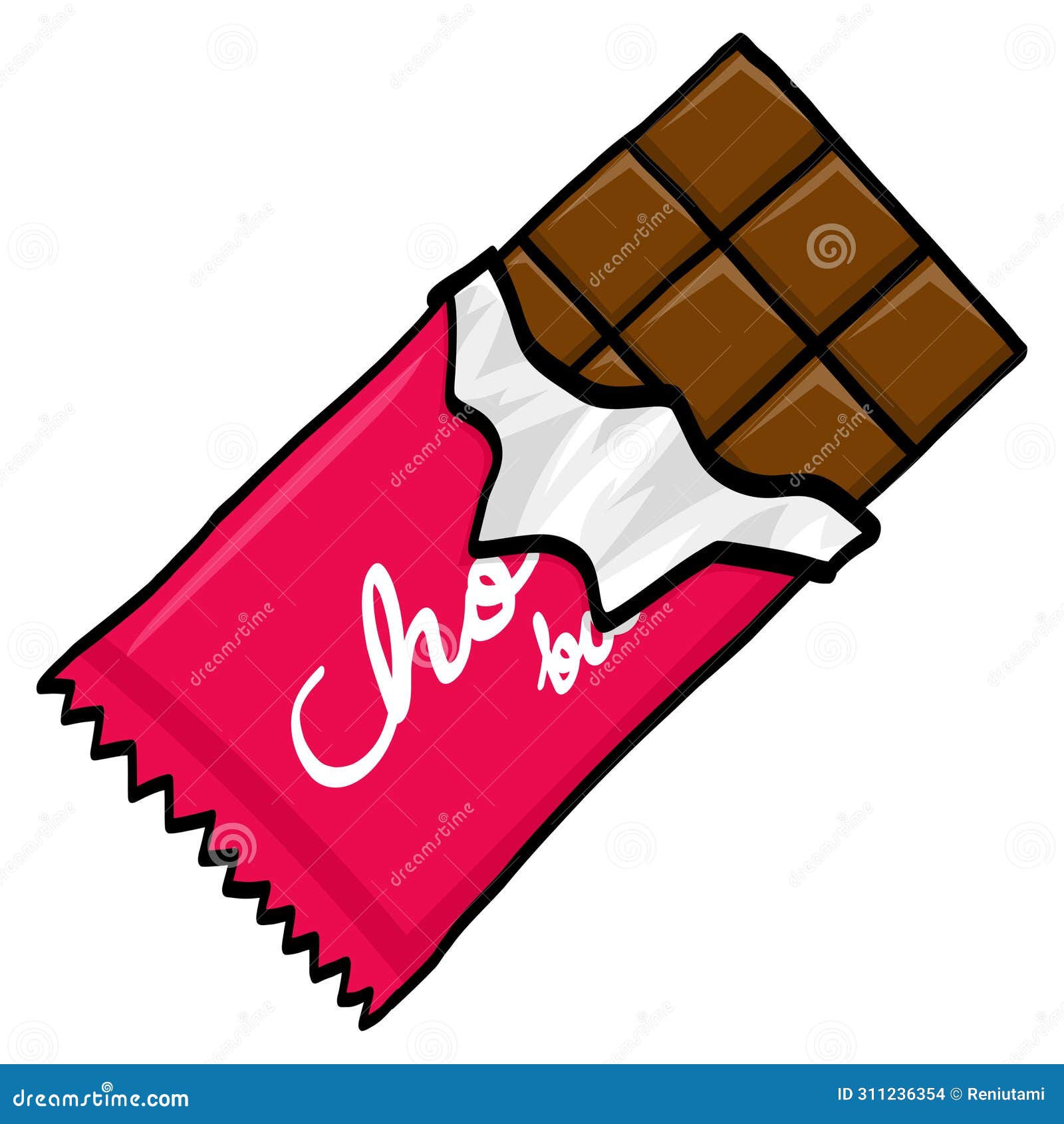 Chocolate Bar Illustration Icon Vector Stock Vector - Illustration of ...
