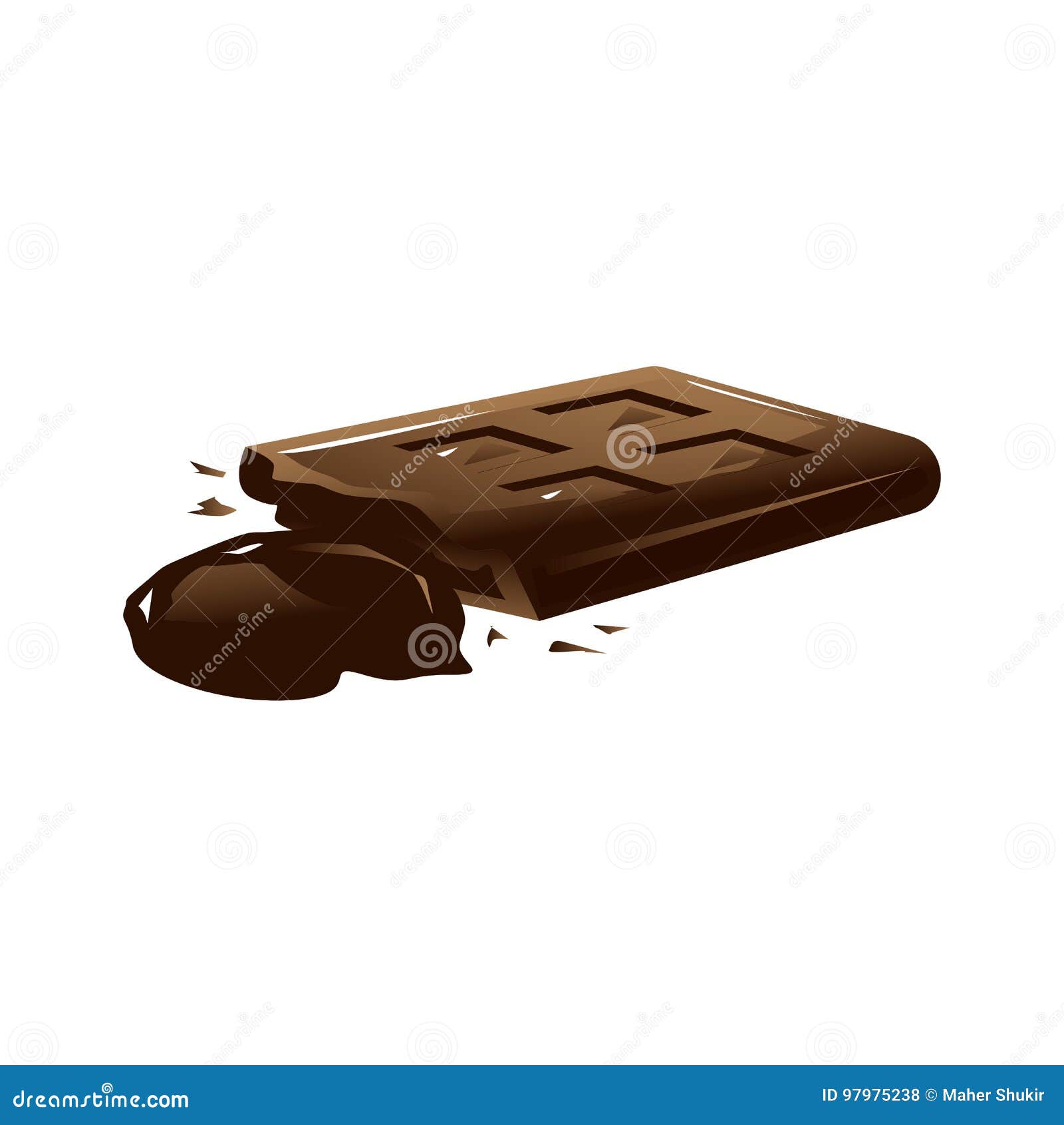 Chocolate bar illustration stock vector. Illustration of modern - 97975238