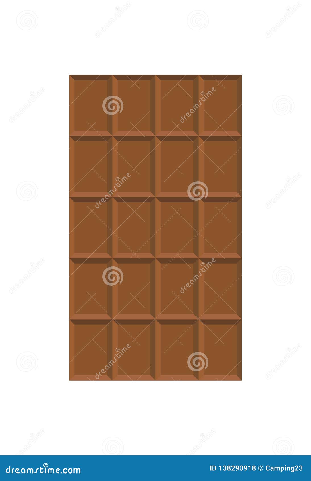 Chocolate bar vector stock illustration. Illustration of color - 138290918