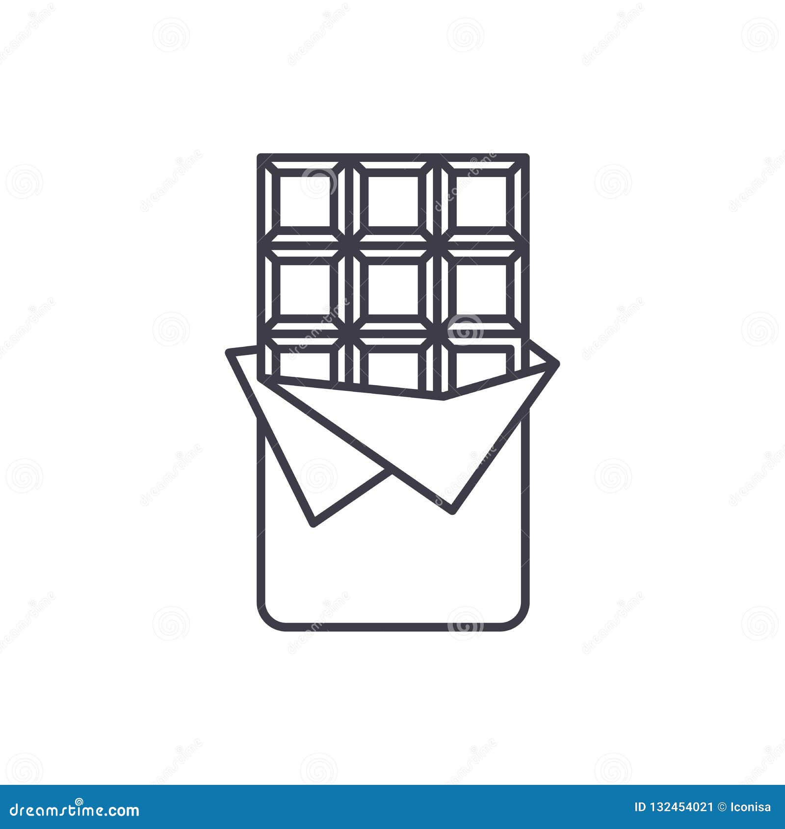 Chocolate Bar Line Icon Concept. Chocolate Bar Vector Linear ...