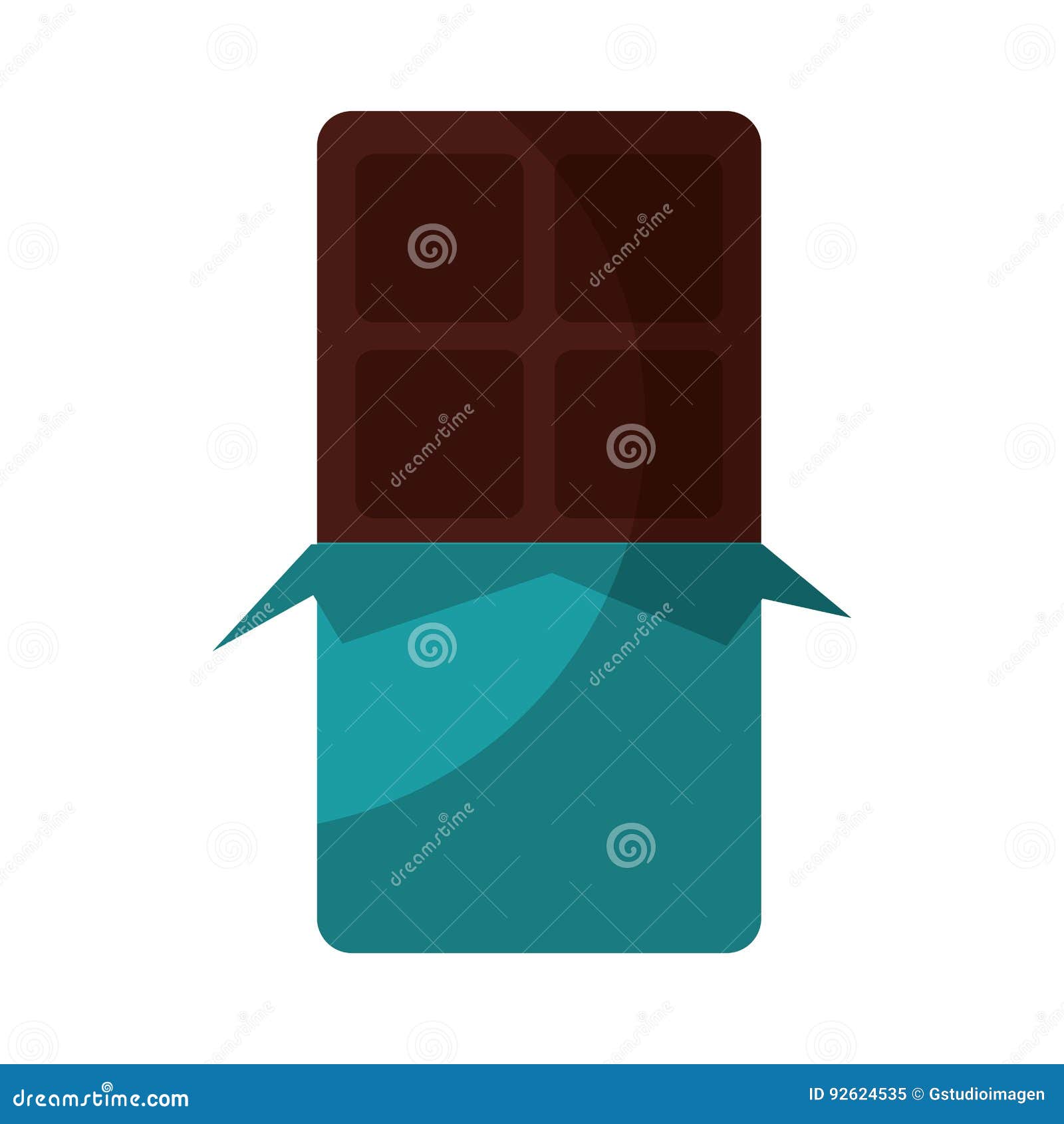 Chocolate bar stock vector. Illustration of ingredient - 92624535