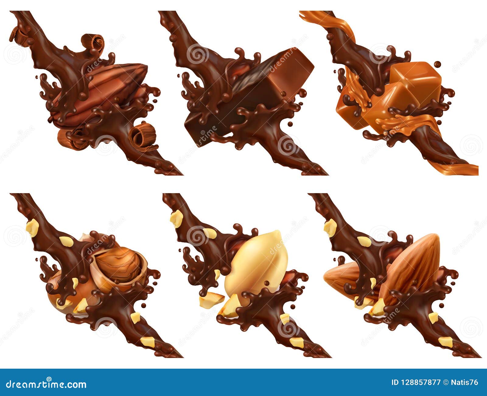 Caramel Chocolate Bar Ad Cartoon Vector | CartoonDealer.com #86215243