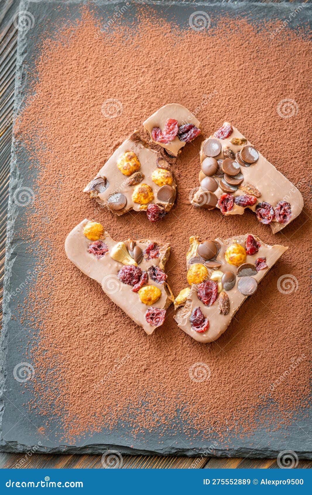 Chocolate Bar with Nuts and Fruits Stock Image - Image of cashew ...