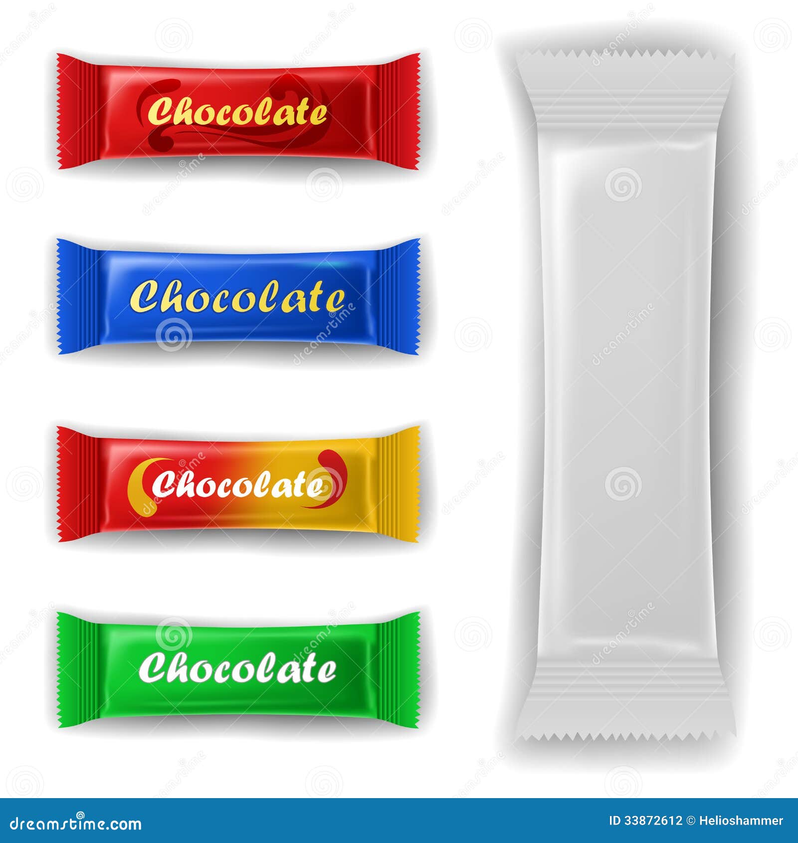 Chocolate bar package set stock vector. Illustration of background ...