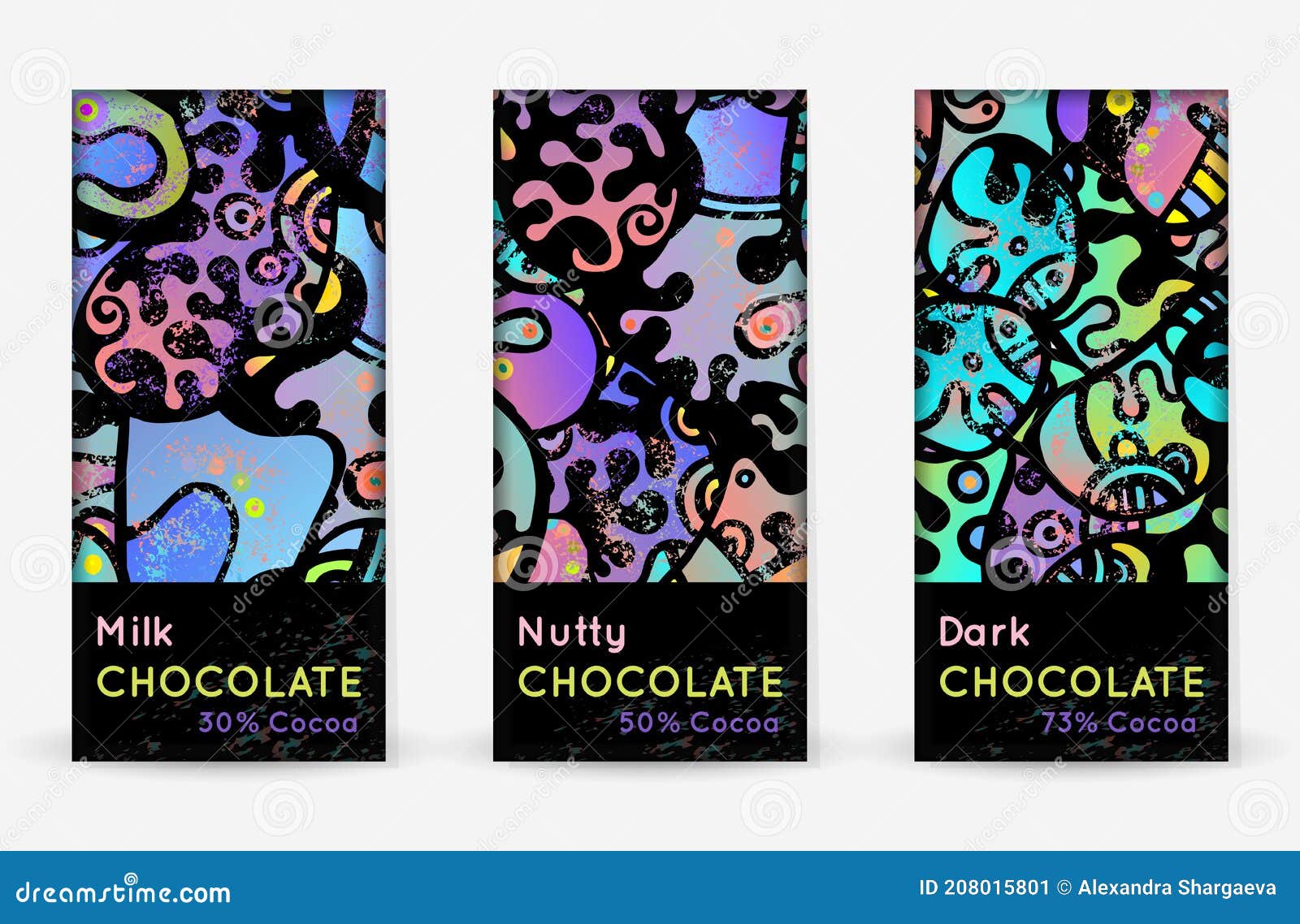 Chocolate Bar Packaging Set. Vector Template Stock Vector ...