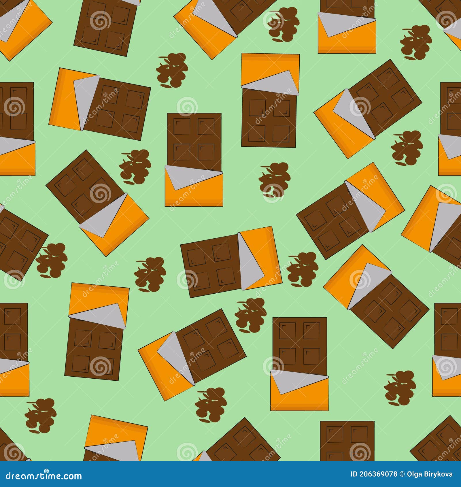 Chocolate stock illustration. Illustration of textile - 206369078