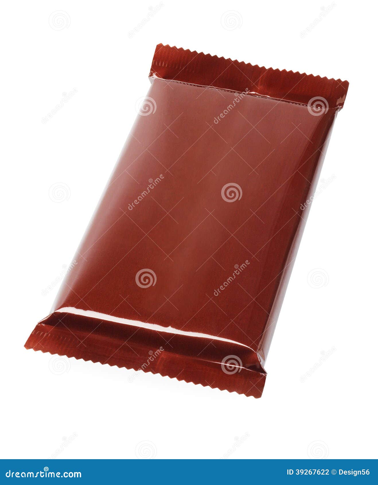 Chocolate Bar in Plastic Wrapping Stock Photo - Image of single ...