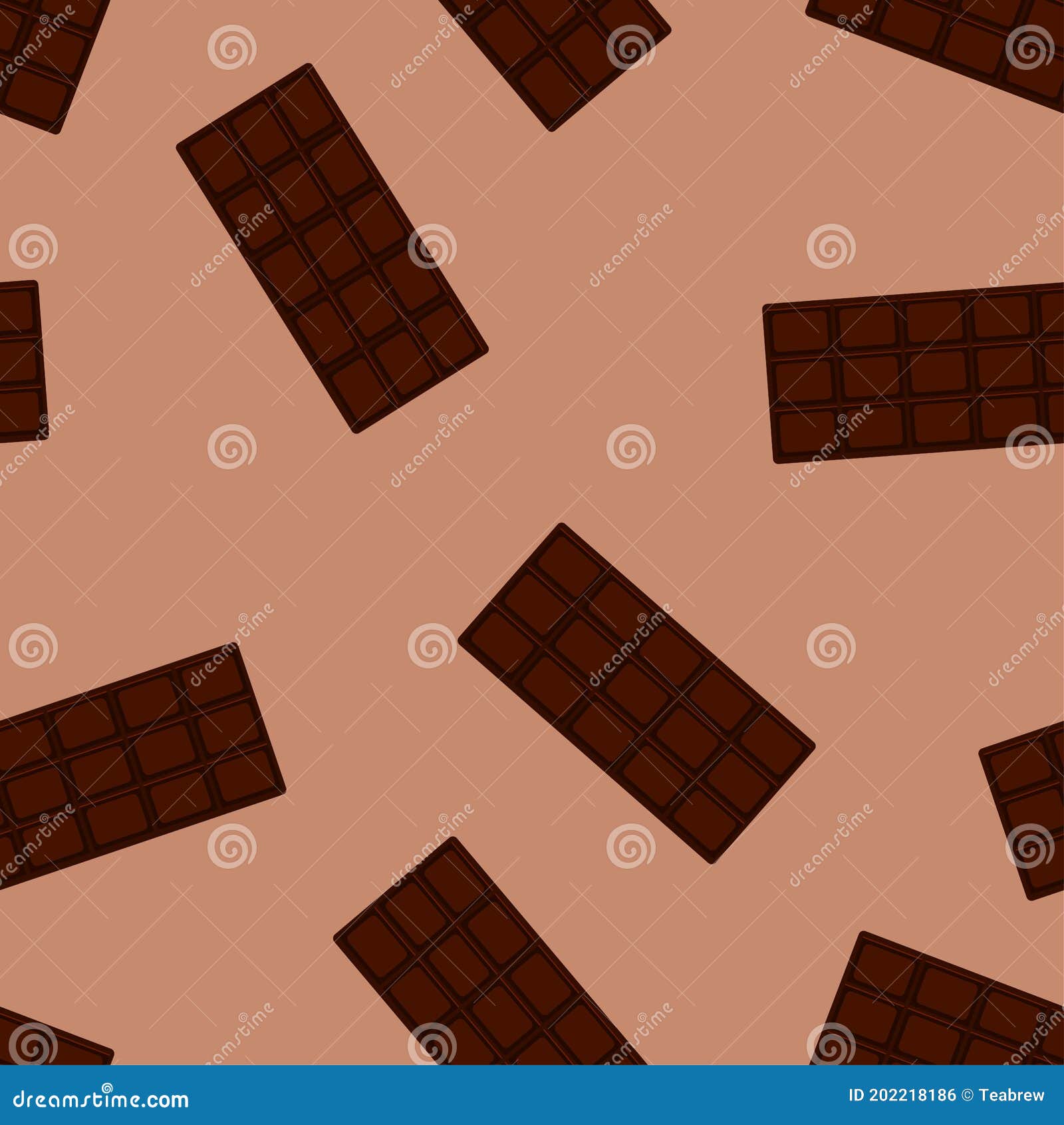 Chocolate Bar Print Vector Illustration in Flat Design Stock Vector ...