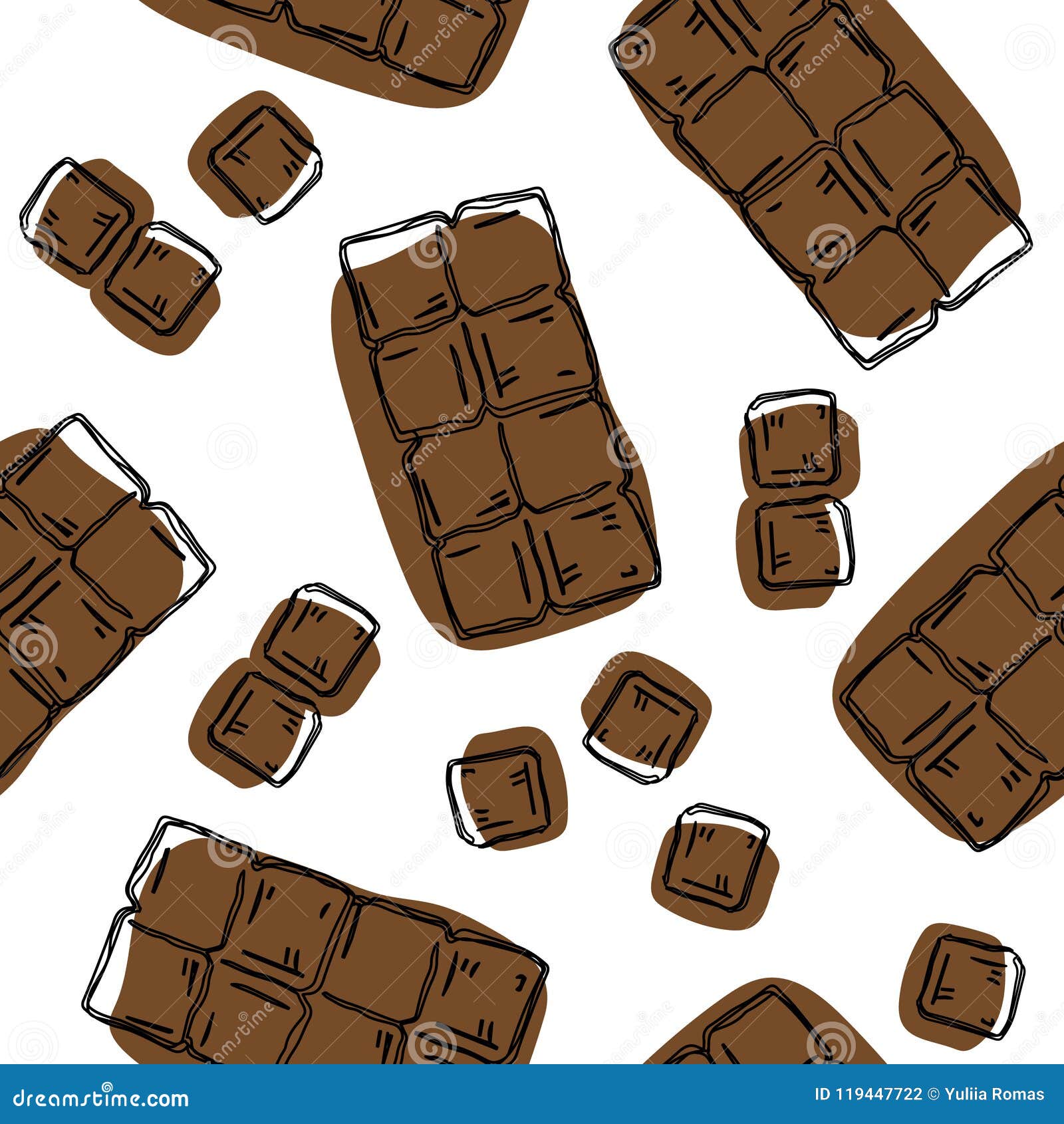 Chocolate Bar Seamless Pattern. Background for Chocolate and Cocoa ...