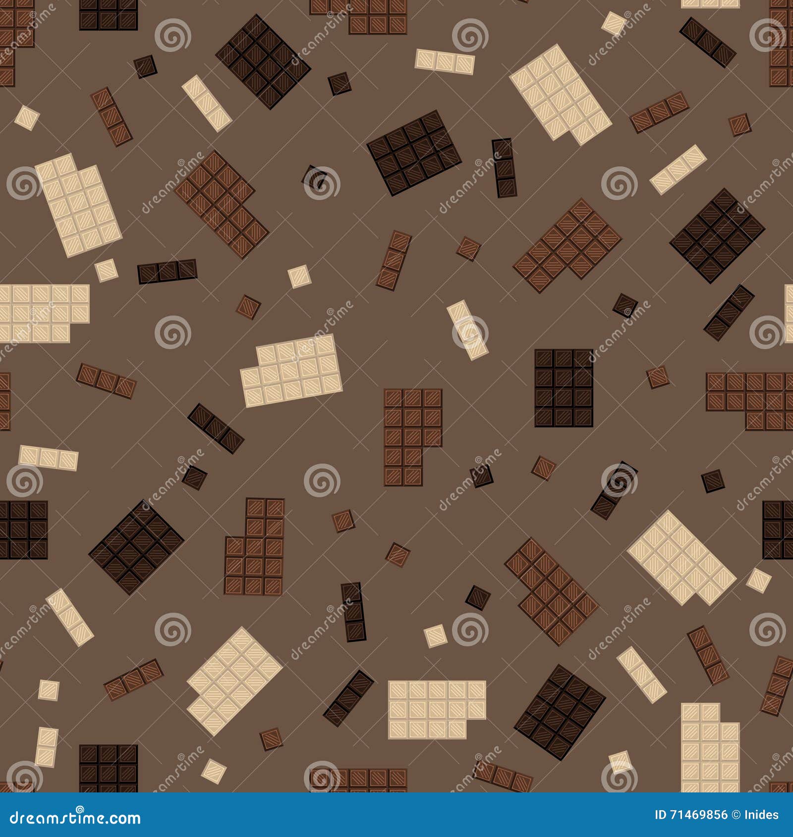 Chocolate Bar Seamless Pattern. Stock Vector - Illustration of color ...
