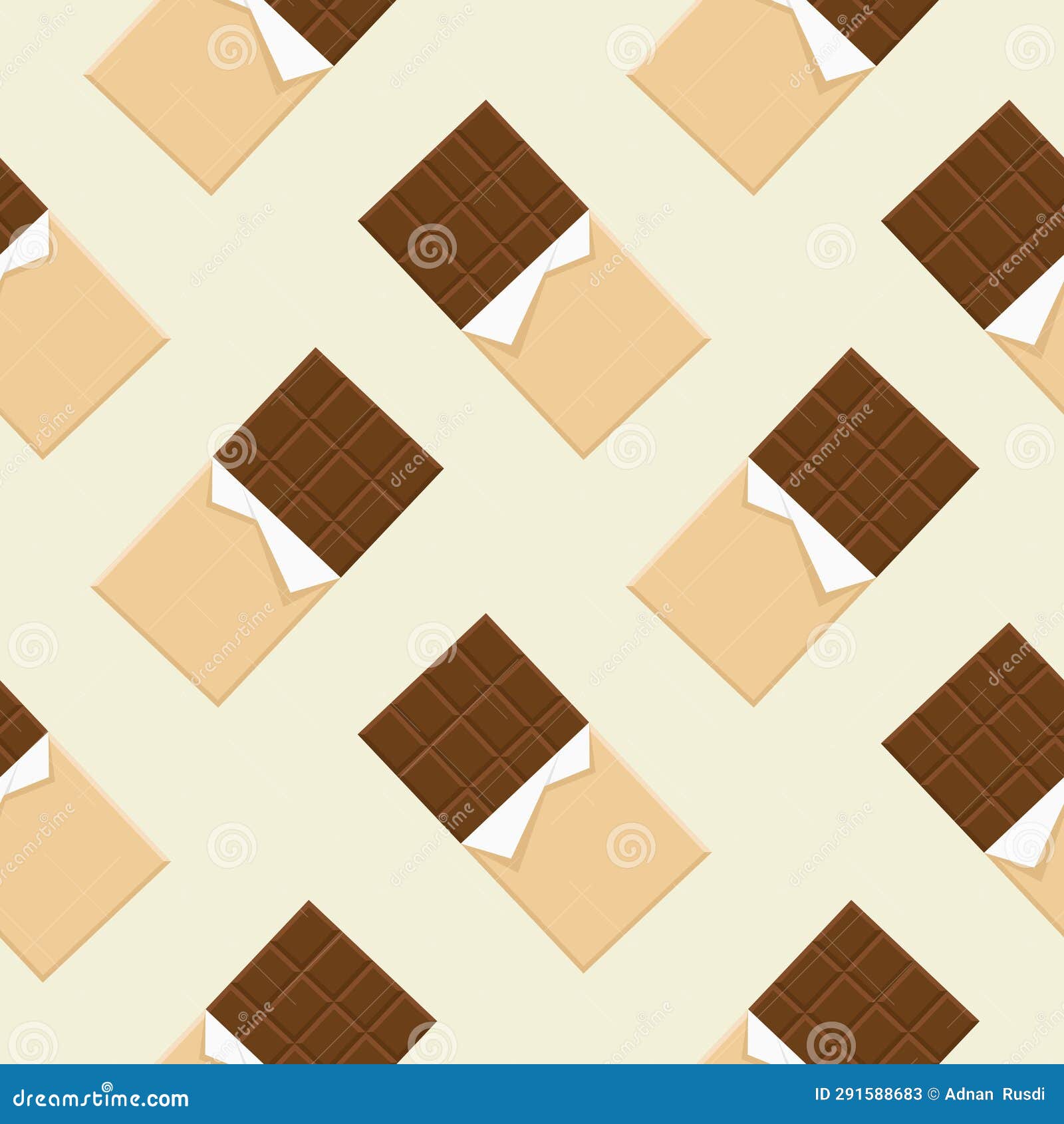 Chocolate Bar Seamless Pattern Vector Illustration Stock Vector ...