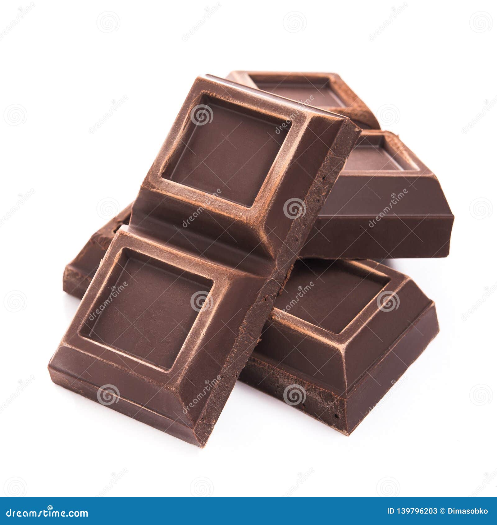 Chocolate Bar Stack Isolated Stock Image - Image of chunk, candy: 139796203