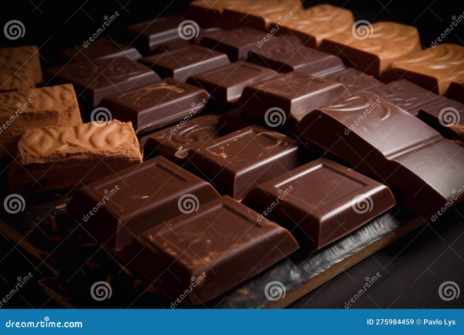 Chocolate Bar on the Table. AI Generated Stock Illustration ...