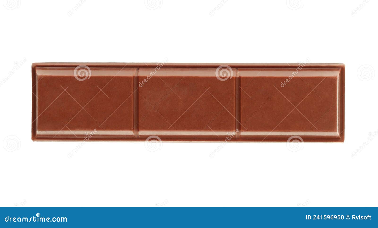 Chocolate Bar Top View Isolated on White Background Stock Photo - Image ...