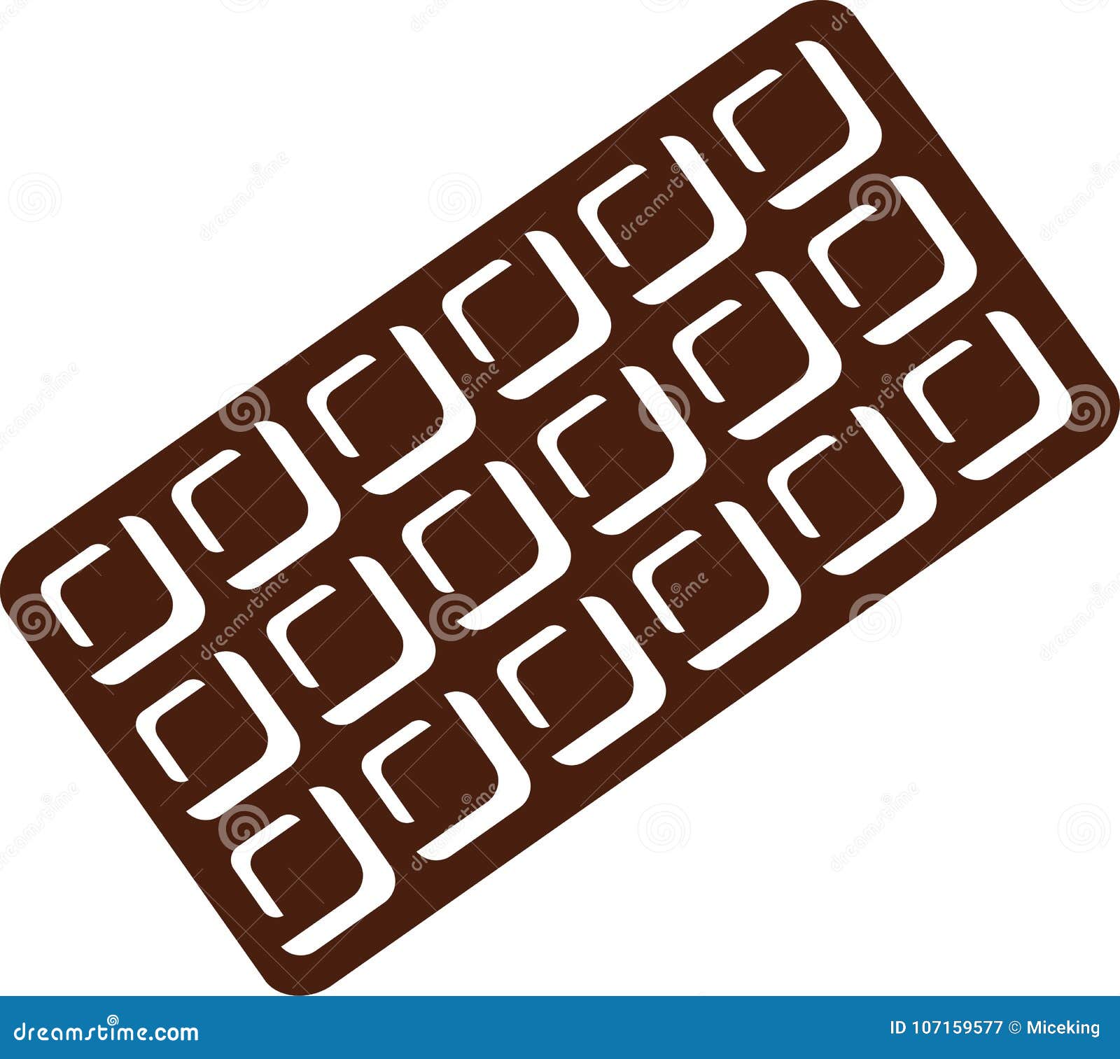 Chocolate bar vector stock vector. Illustration of yummy - 107159577