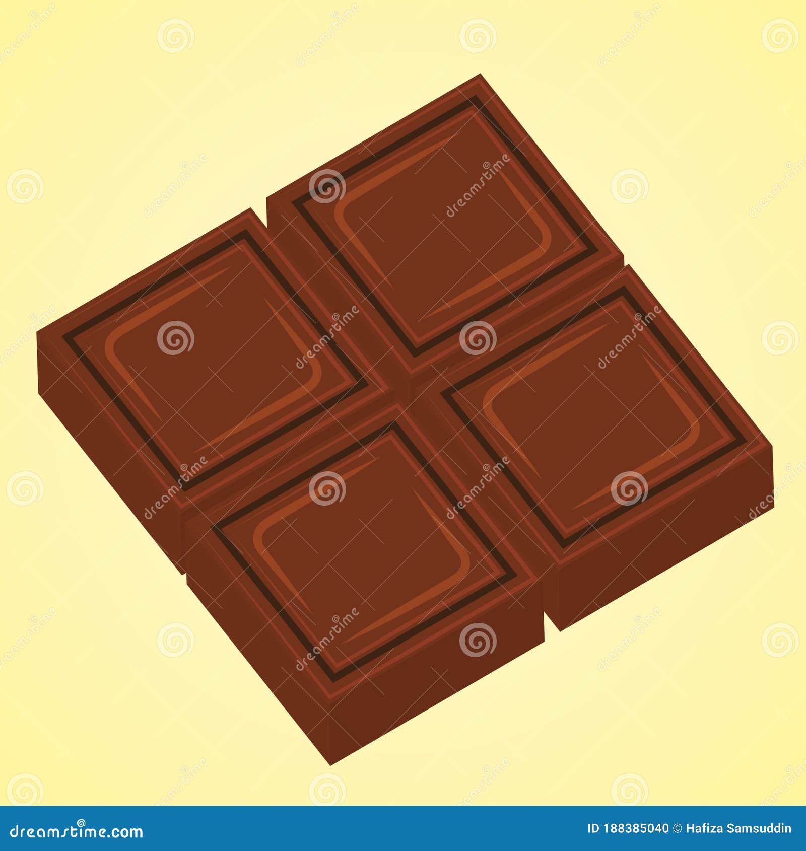 Chocolate Bar. Vector Illustration Decorative Design Stock Vector ...