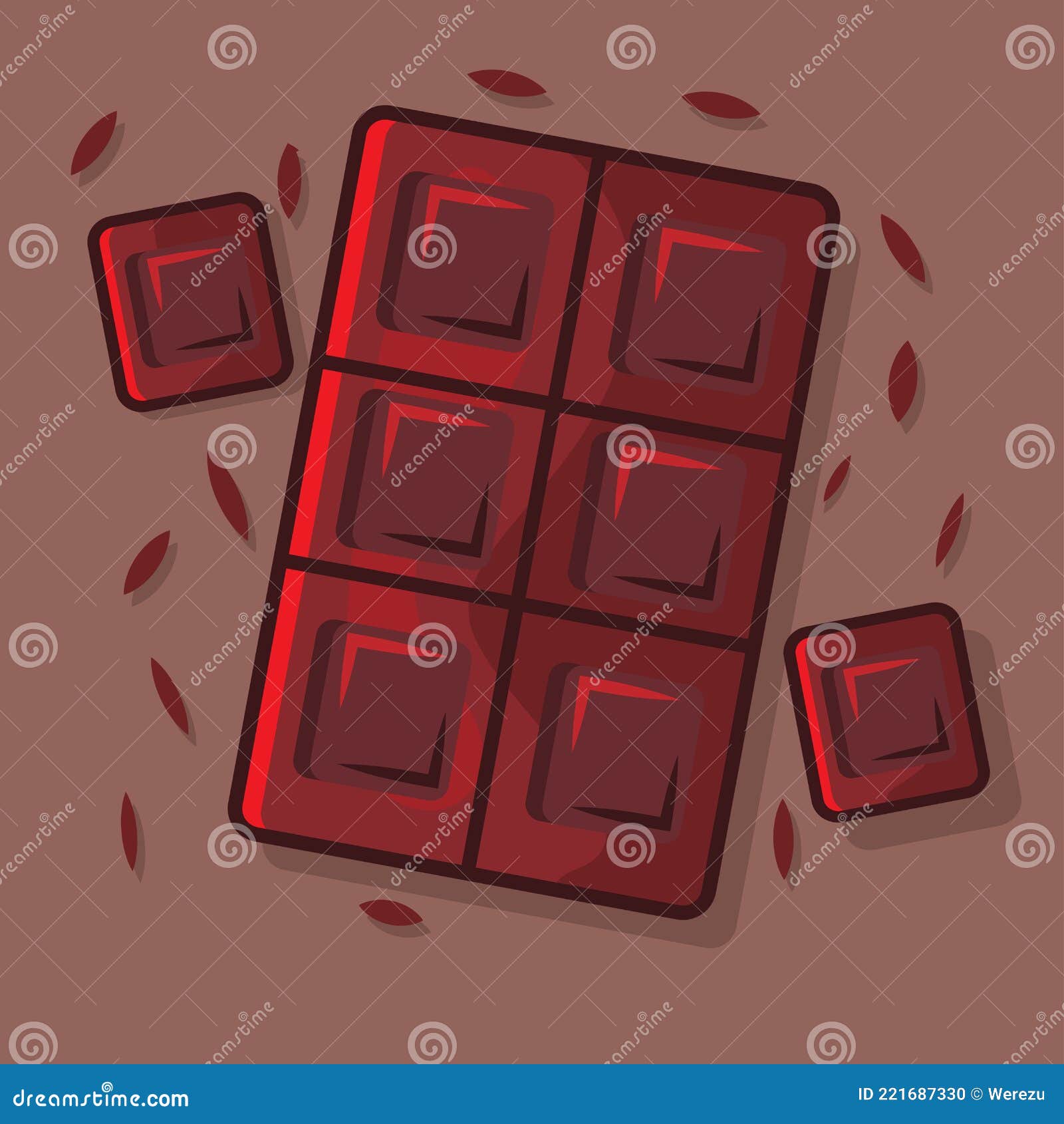 Chocolate Bar Vector Illustration in Flat Style Stock Vector ...