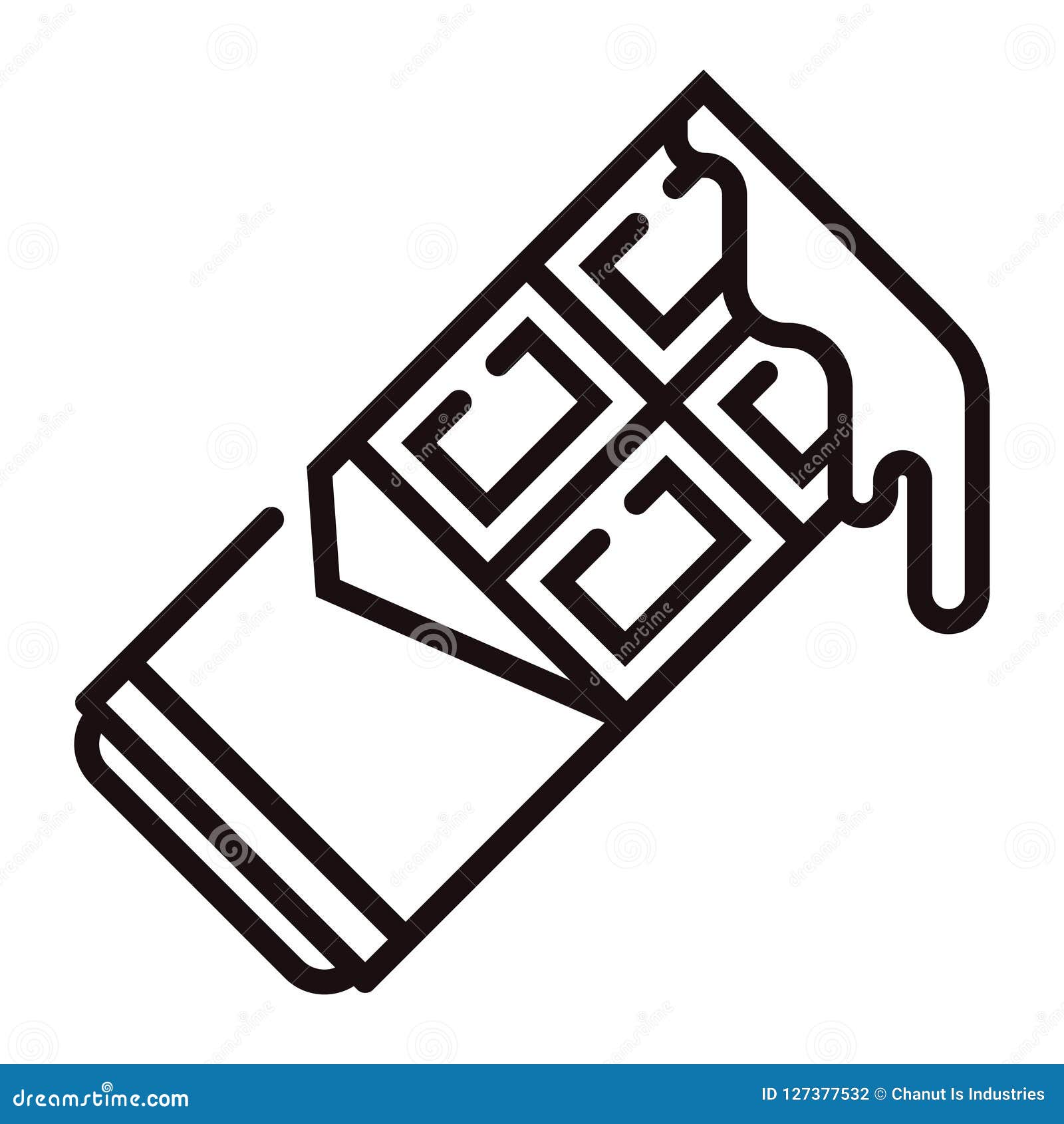 Chocolate Line Illustration Stock Vector - Illustration of dessert ...