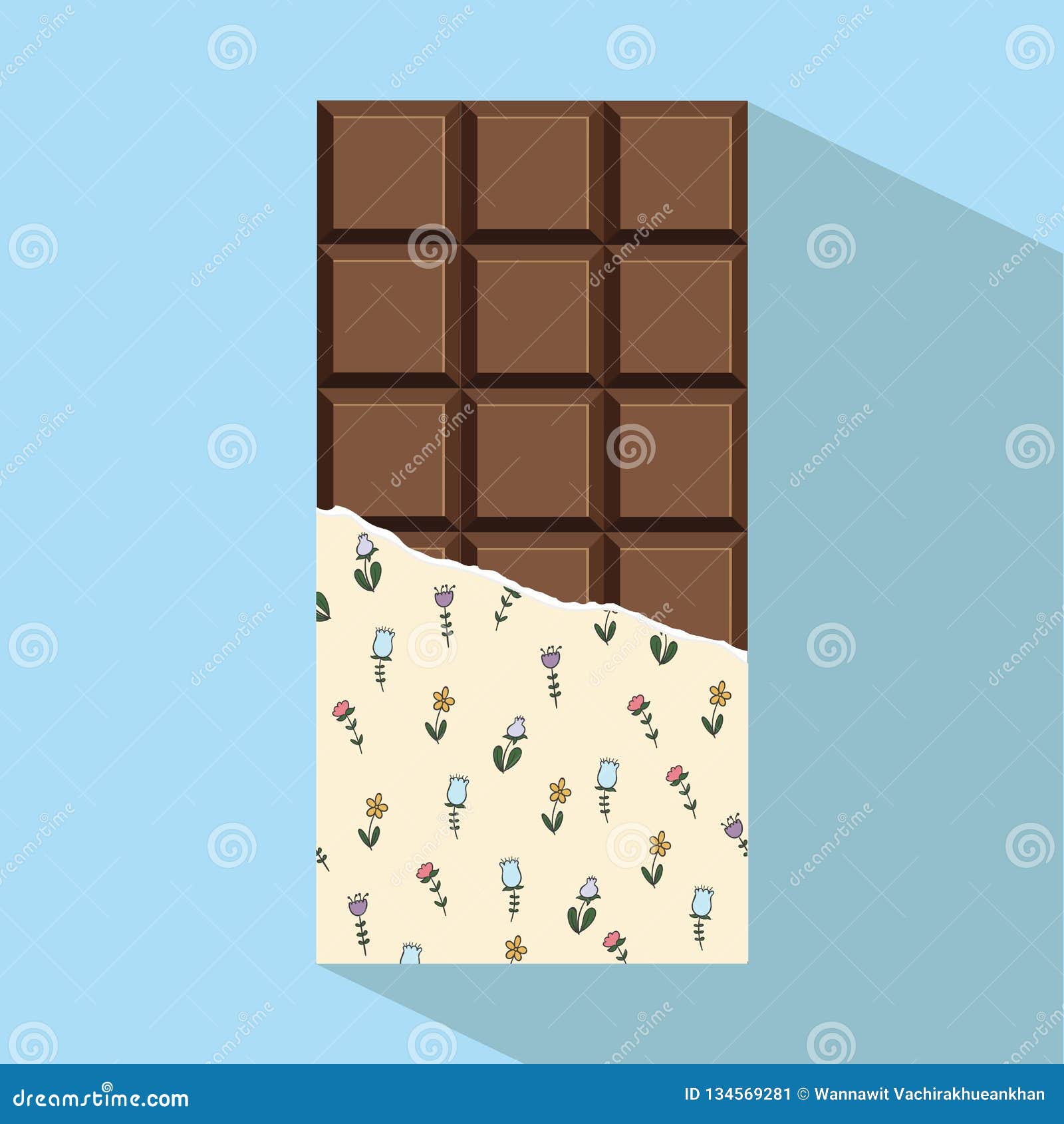 Chocolate Bar Vector Minimal Flat Design Style Stock Vector ...