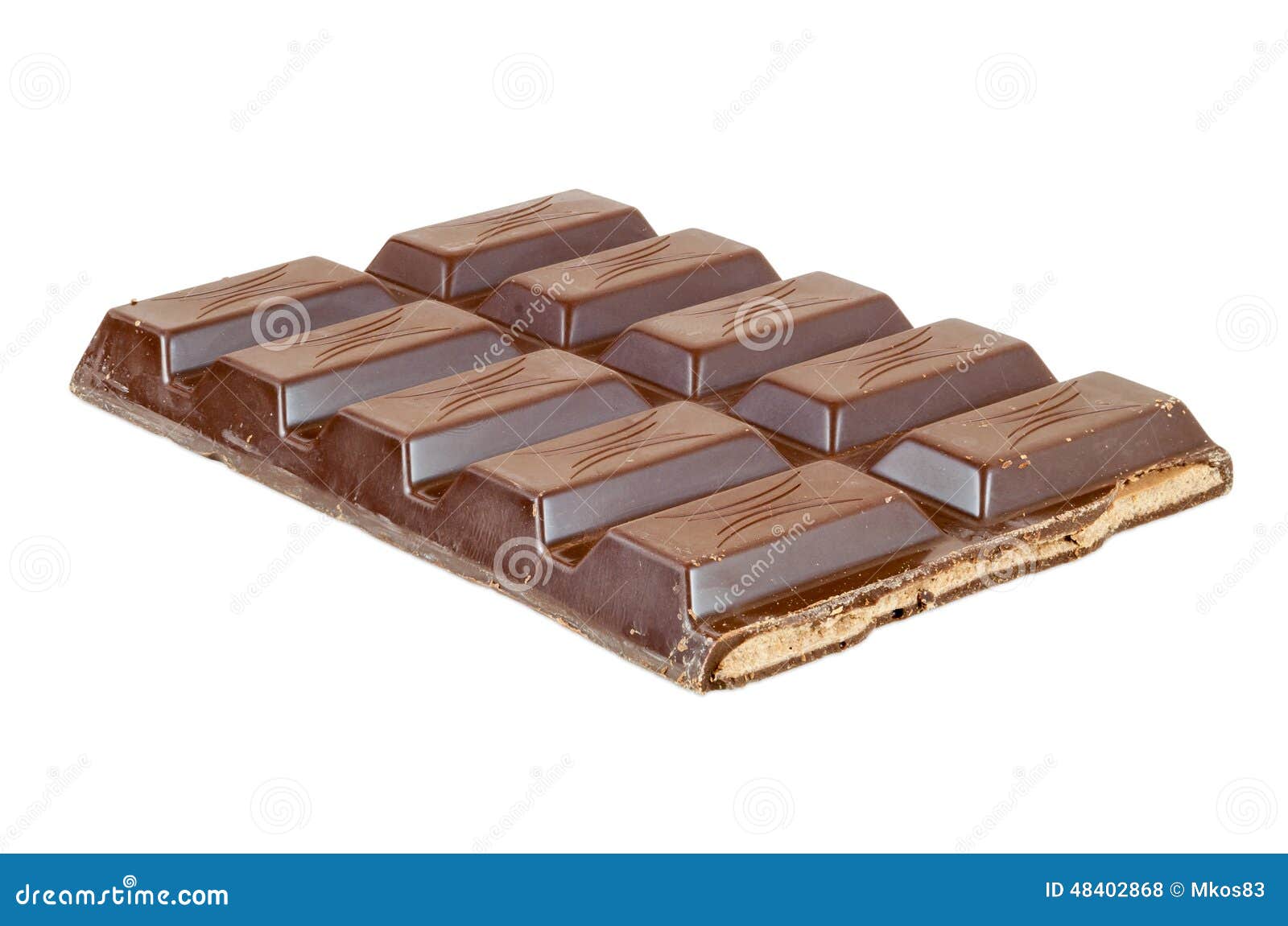 Chocolate Bar on White Background Stock Photo - Image of delicious ...