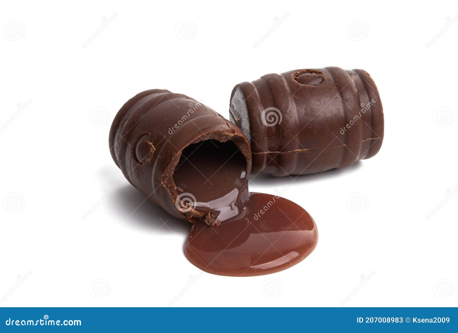 Chocolate Barrels with Liquor Isolated Stock Image - Image of ...
