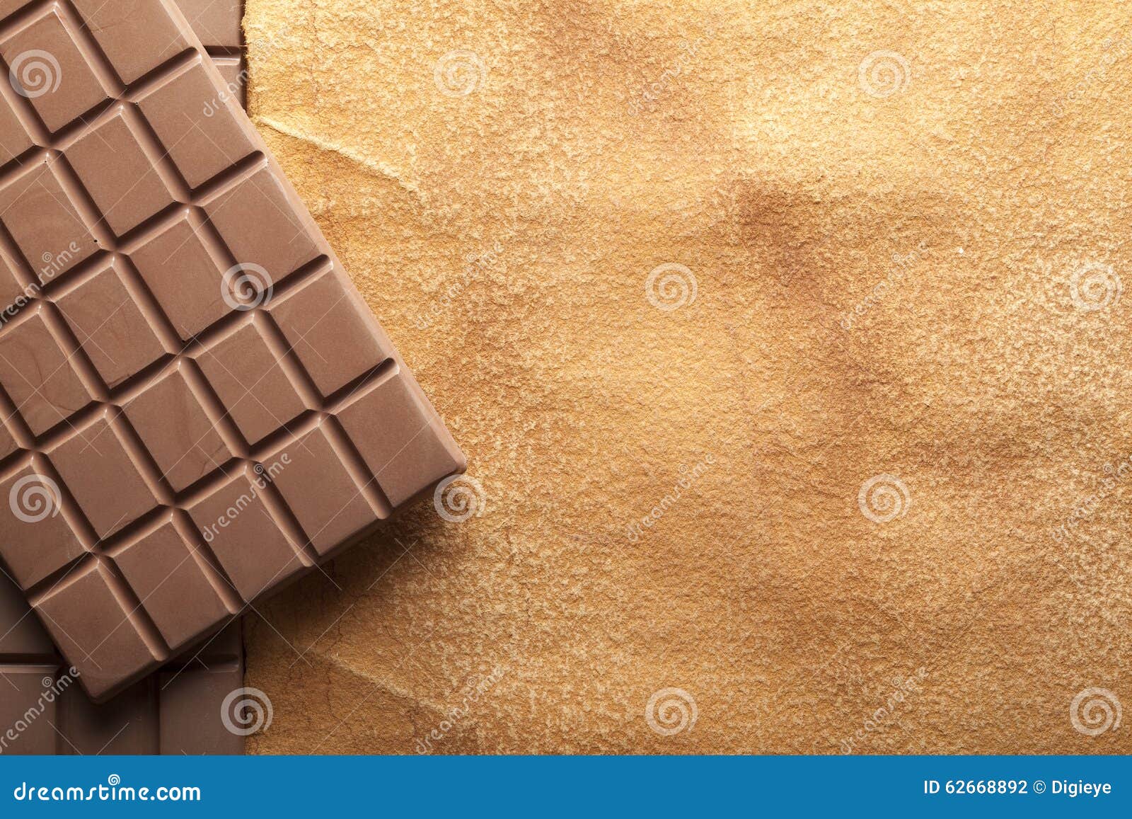 Chocolate Bars and Blank Paper Sheet Stock Photo - Image of food, sweet ...