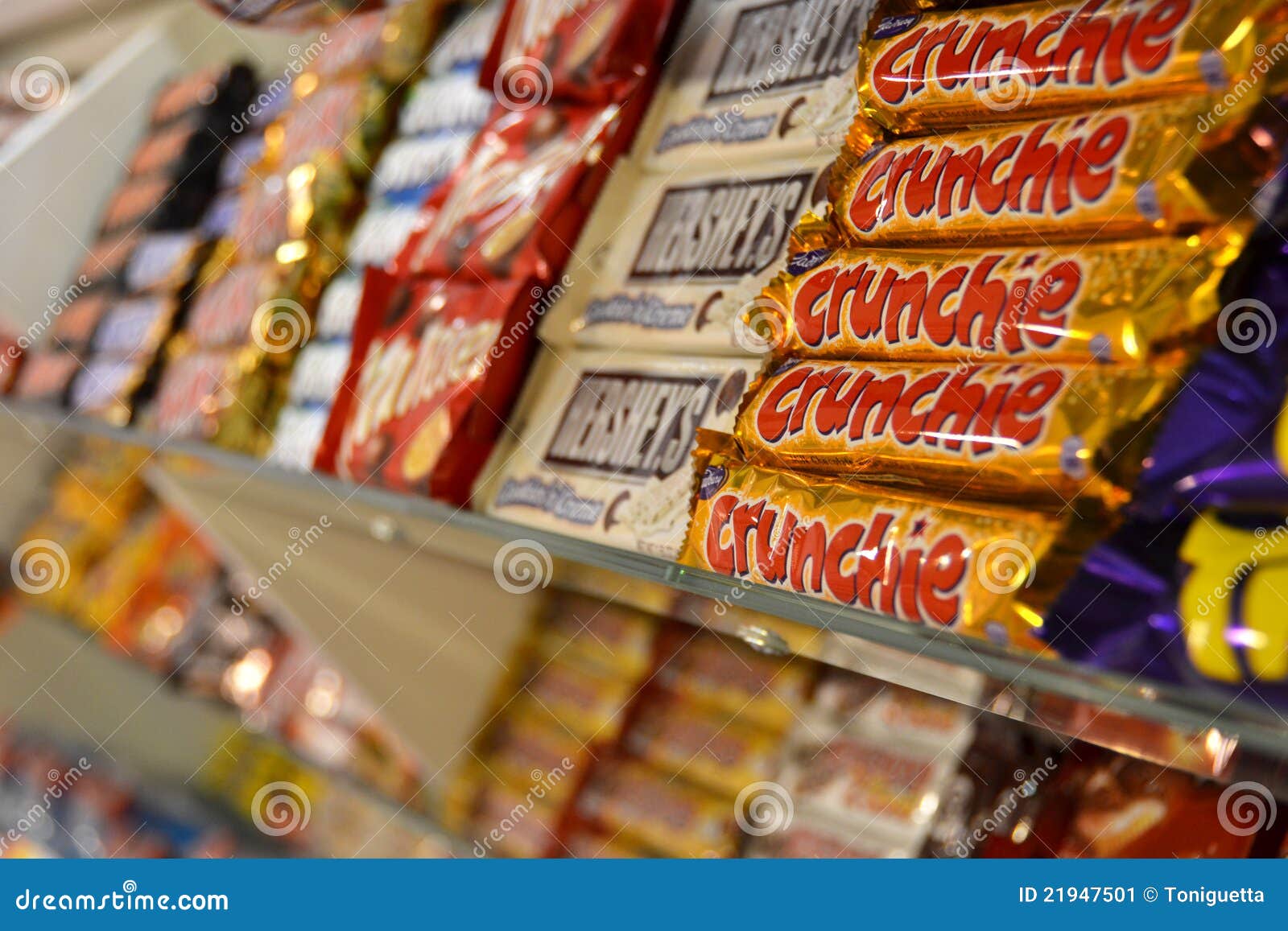 Crunch Chocolate Bar With Puffed Rice By Nestle Company On White ...