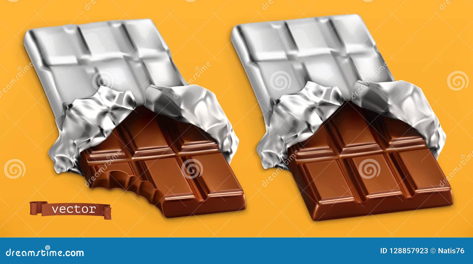 Chocolate Bars, Pieces And Candies. Realistic Dark Chunks Of Milky Dark ...