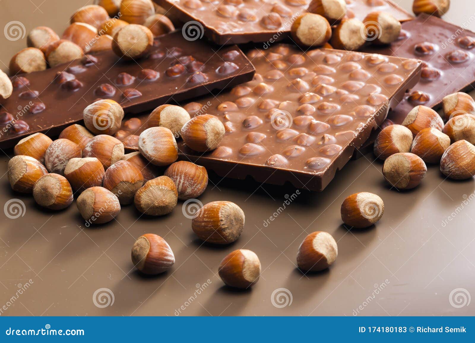 Chocolate Bars with Hazelnuts Stock Image - Image of tempting, indoors ...