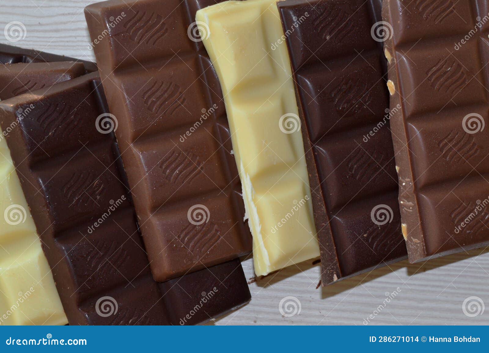 Chocolate Bars are Spread Out on the Table Stock Photo - Image of ...